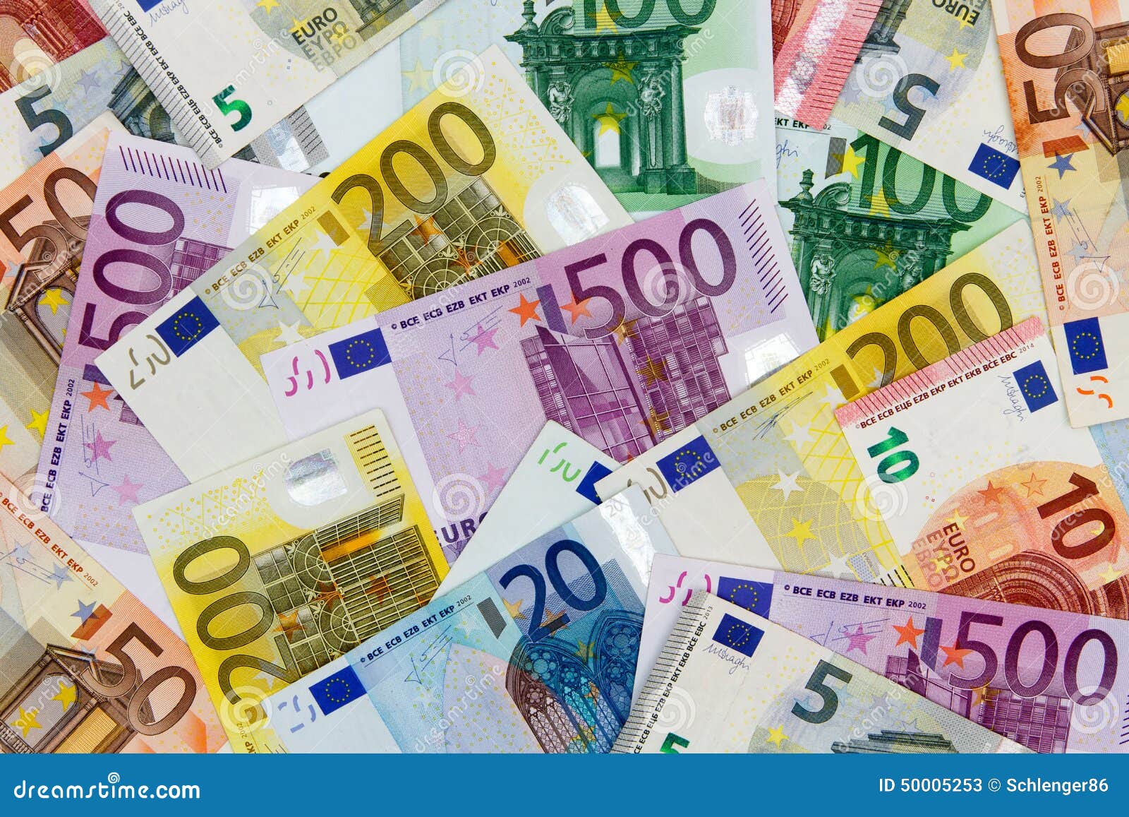 Different Euro banknotes stock image. Image of expenses - 50005253