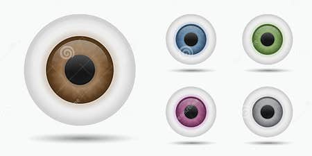 Different Eyeballs Eye Iris Vector Illustrations Stock Vector ...
