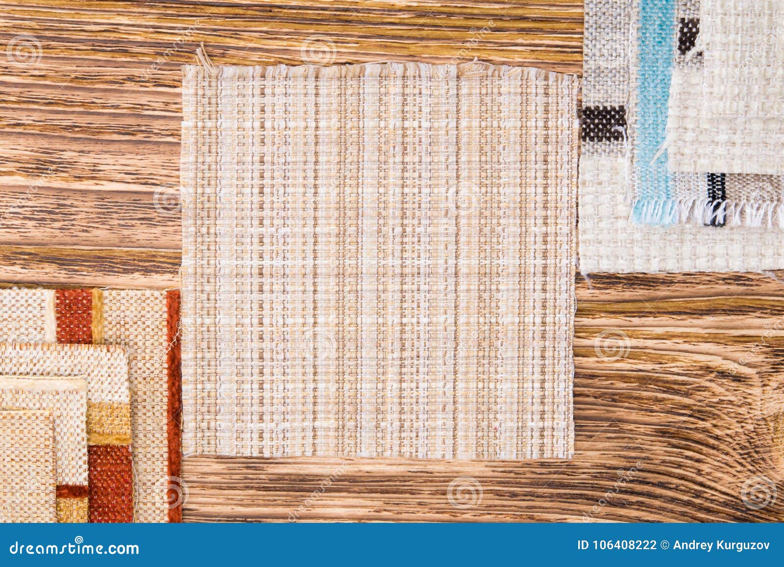 Different Fabric Laid Out on the Table As Stock Photo - Image of ...