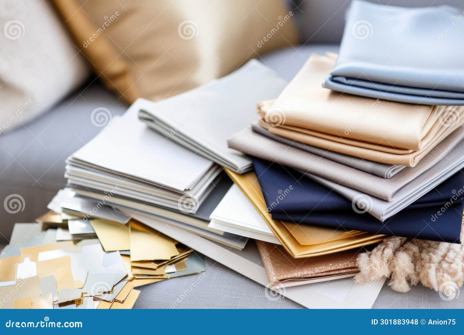 Fabric Swatches And Color Charts On Lab Desk Royalty-Free Stock Image ...