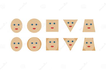 Different face shapes stock vector. Illustration of powder - 183184317