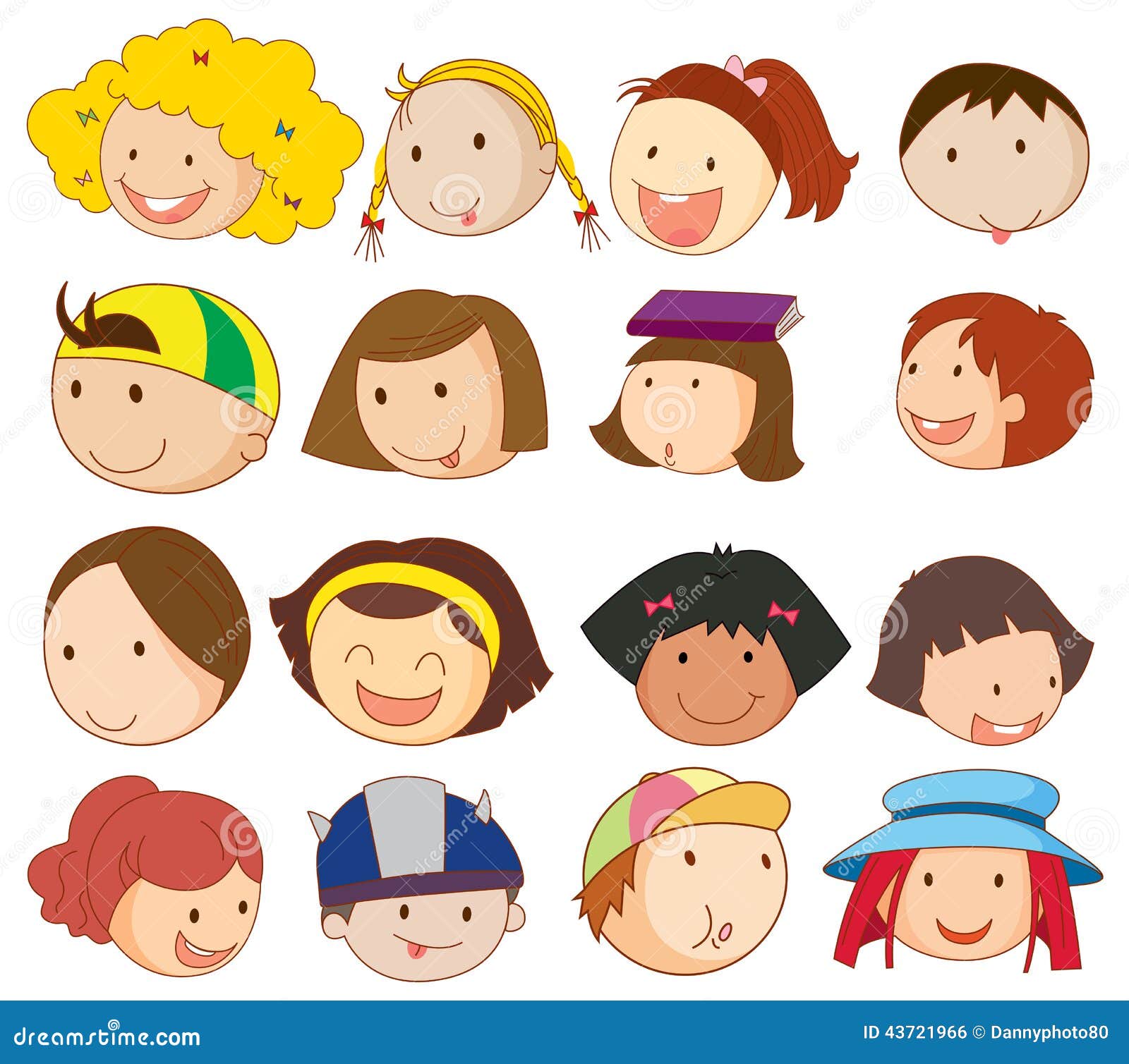 Different faces stock vector. Illustration of heads, feeling - 43721966