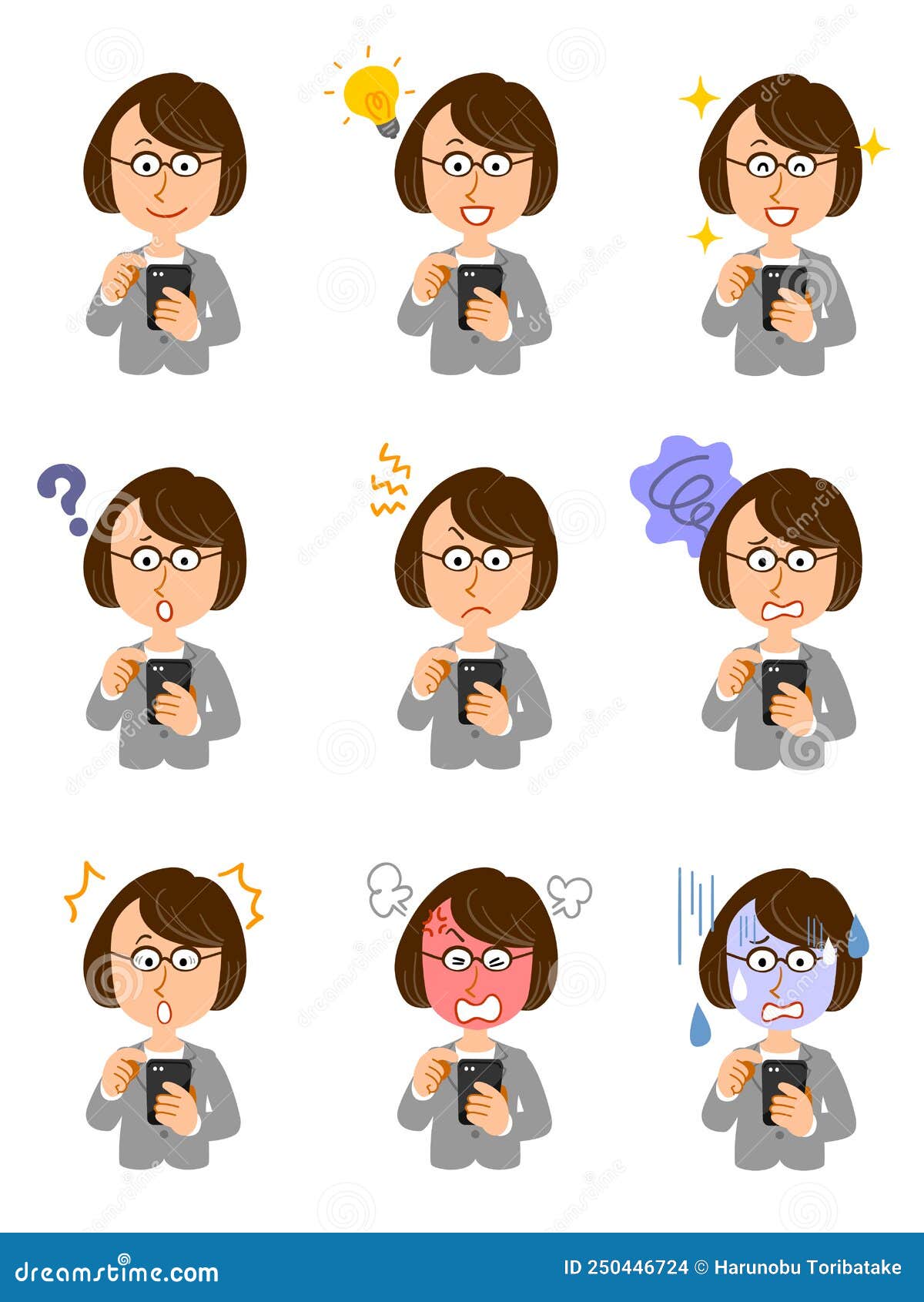 A Man In A Suit Who Operates A Laptop Smiles Cartoon Vector