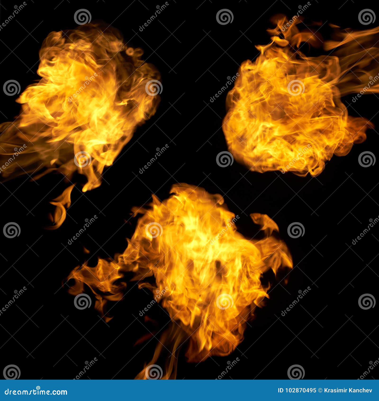 Different fire flames set stock image. Image of flaming - 102870495