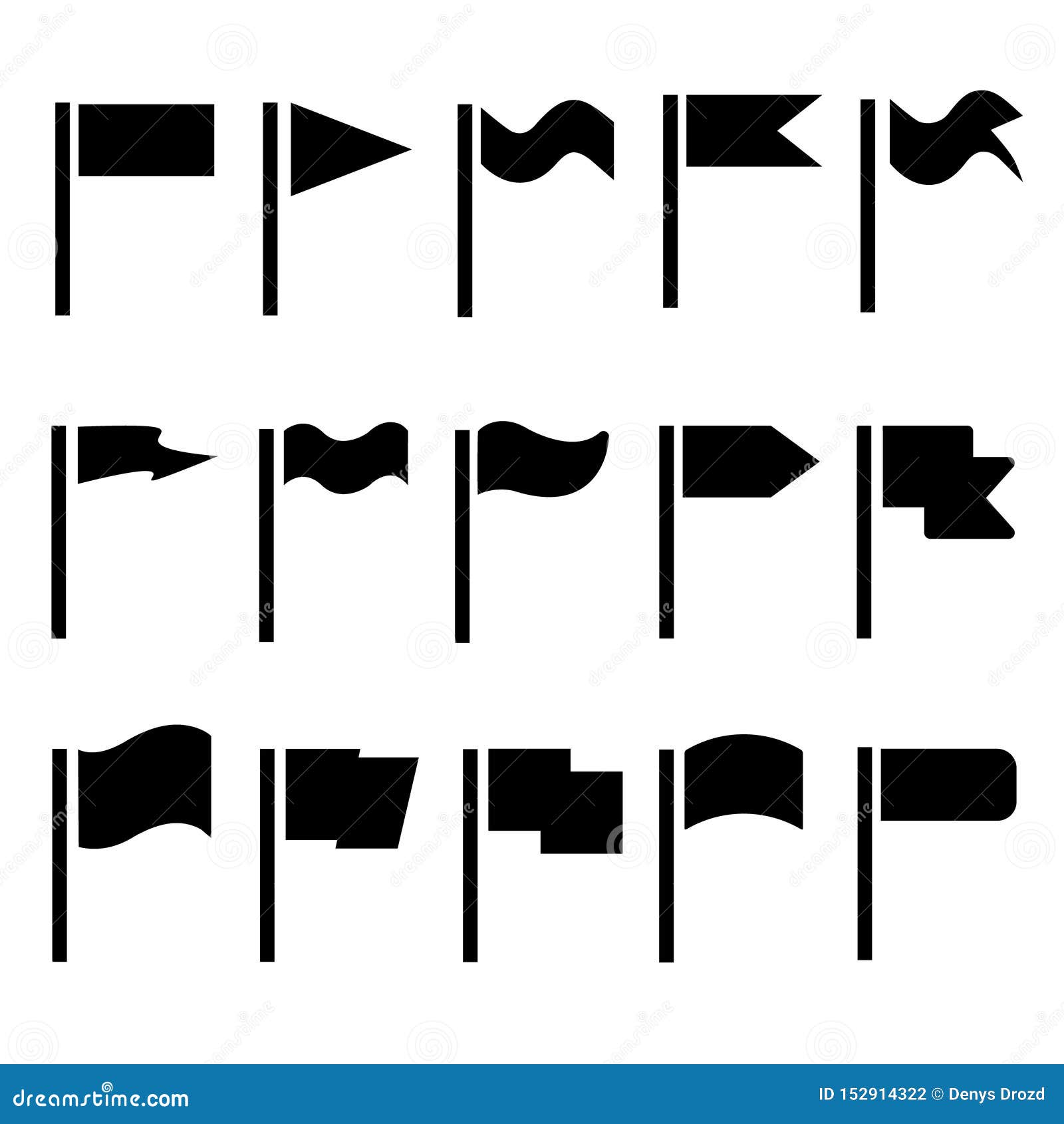 Different Flag Icons Set. Flag Icon Vector. Different Flag Logo ...