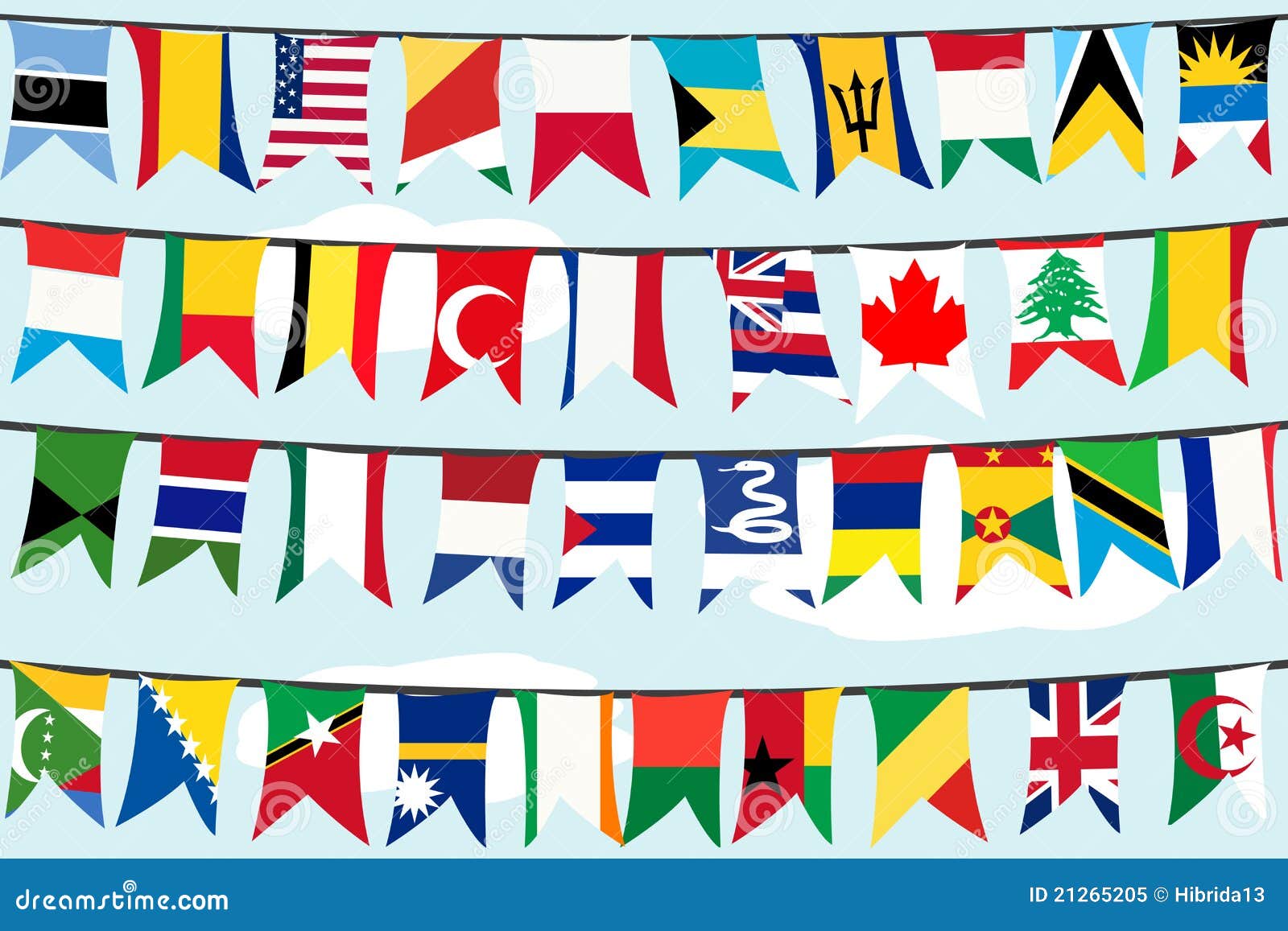 Different flags stock vector. Illustration of cloud, state - 21265205