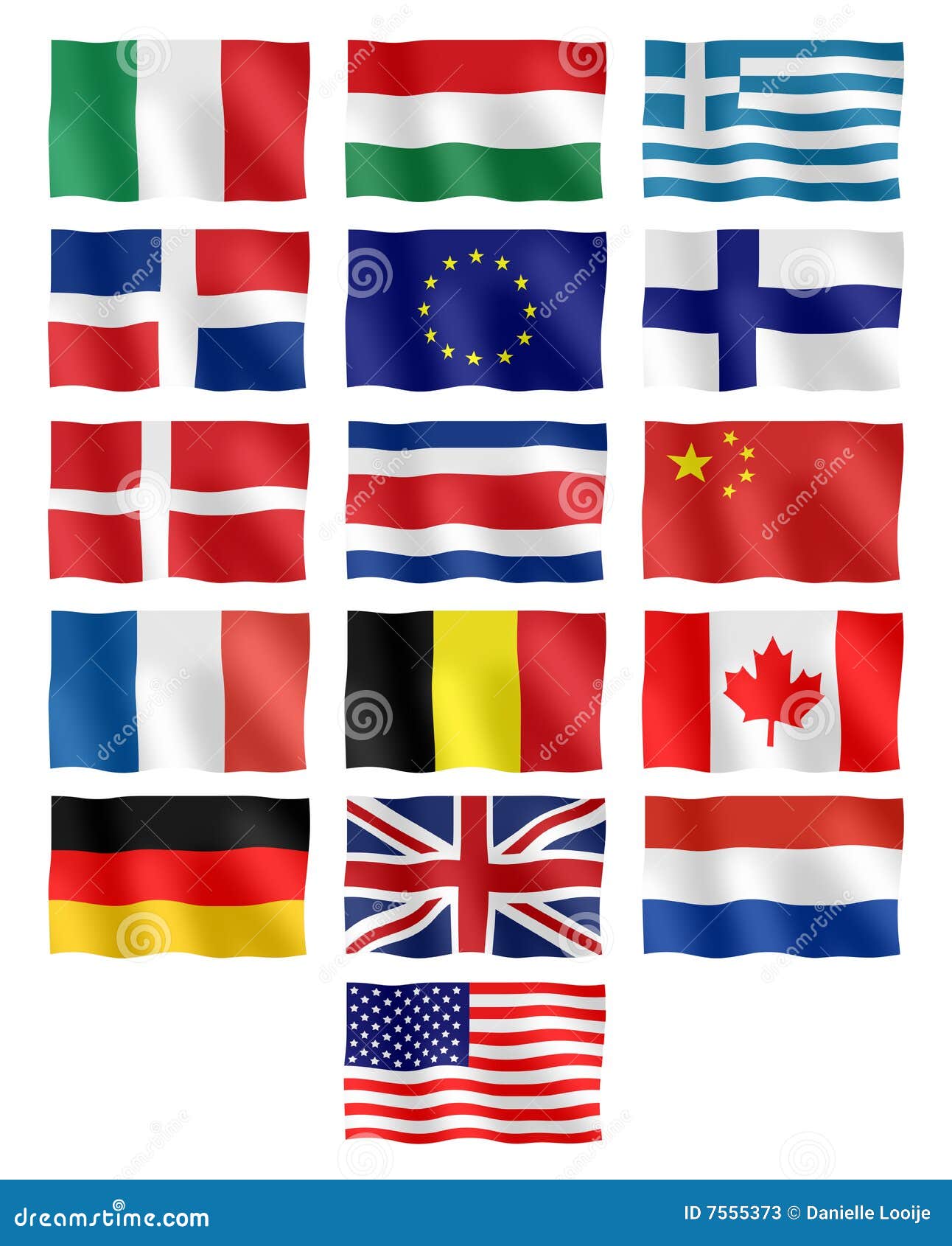 Different flags stock illustration. Illustration of costa - 7555373