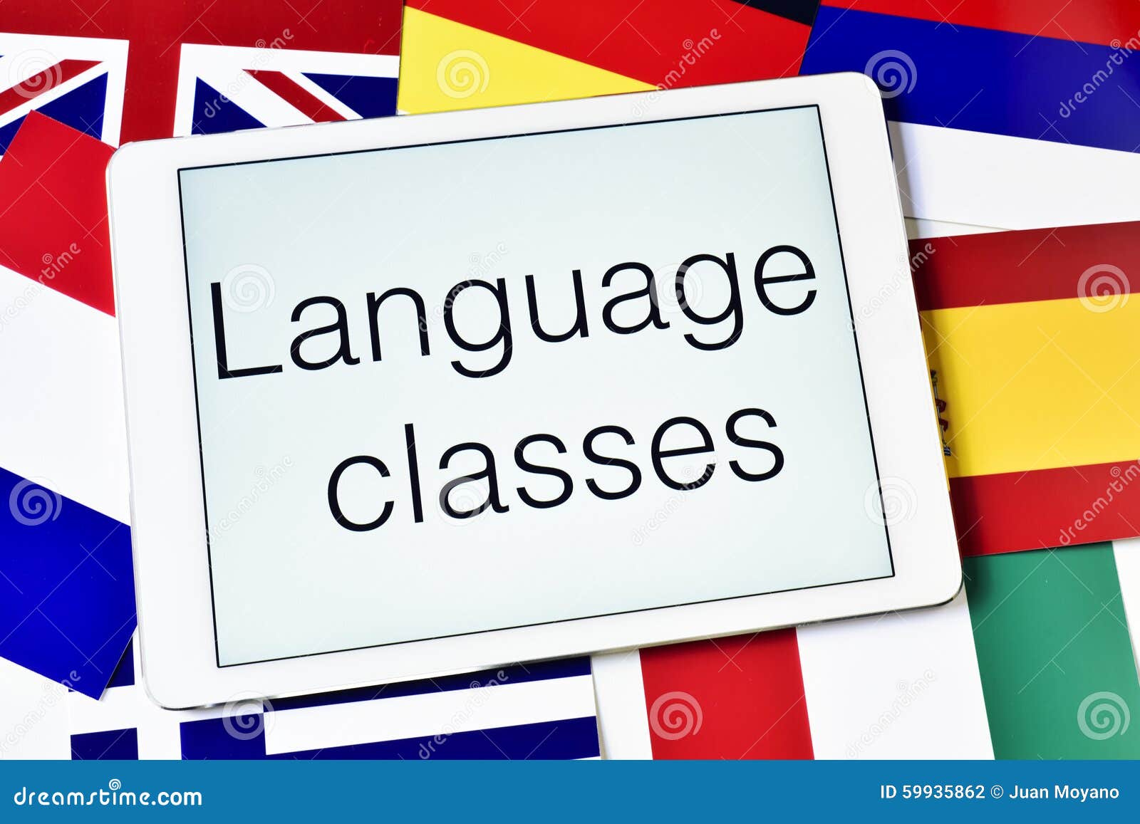 Different Flags and the Text Language Classes in the Screen of a Stock ...