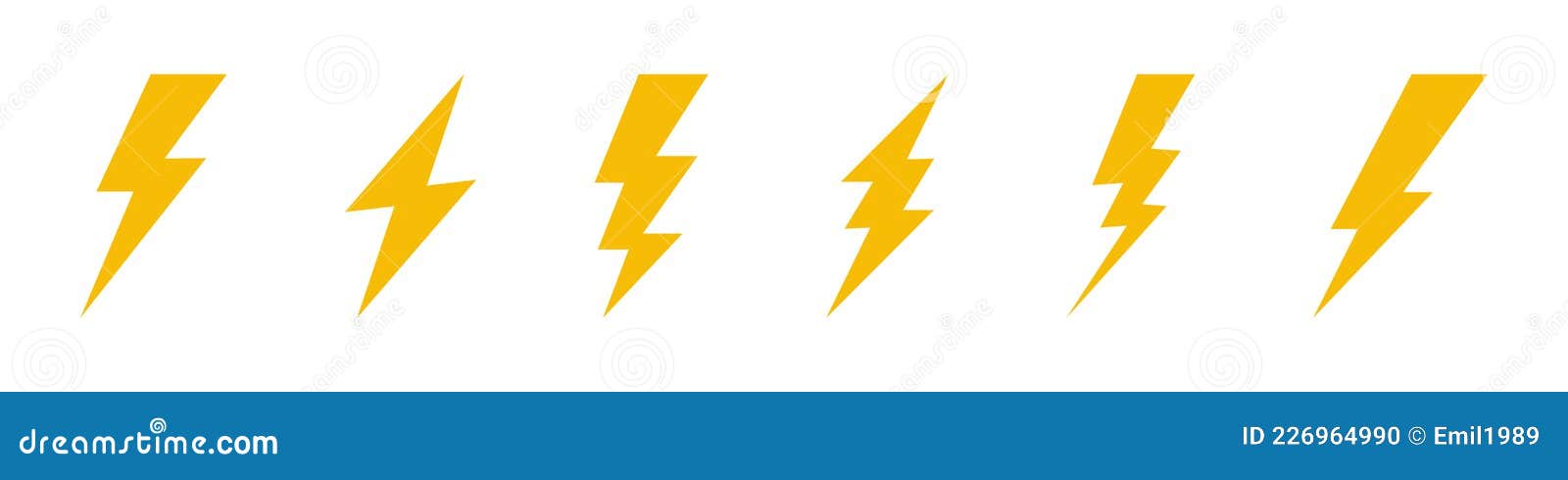 Different Flash Icon Symbol Set Stock Illustration - Illustration of ...