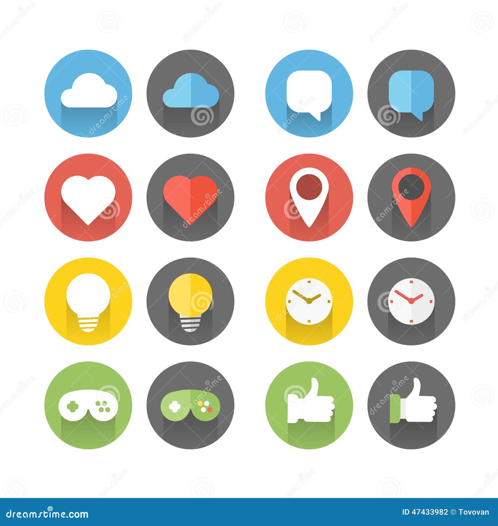 Different flat icons set stock vector. Illustration of gesture - 47433982