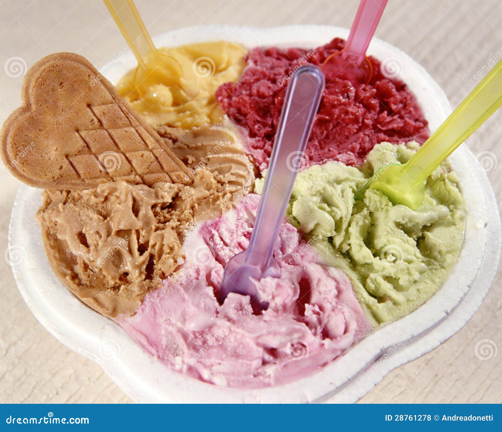 Different Flavours and Colors of Ice Creams Stock Photo - Image of cold ...