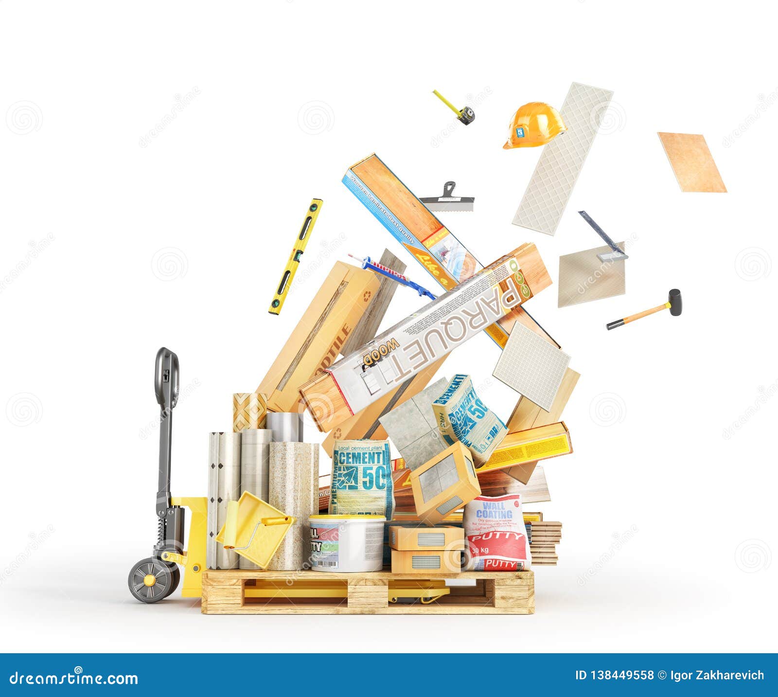 Different Floor Coating Materials Type Royalty-Free Cartoon ...