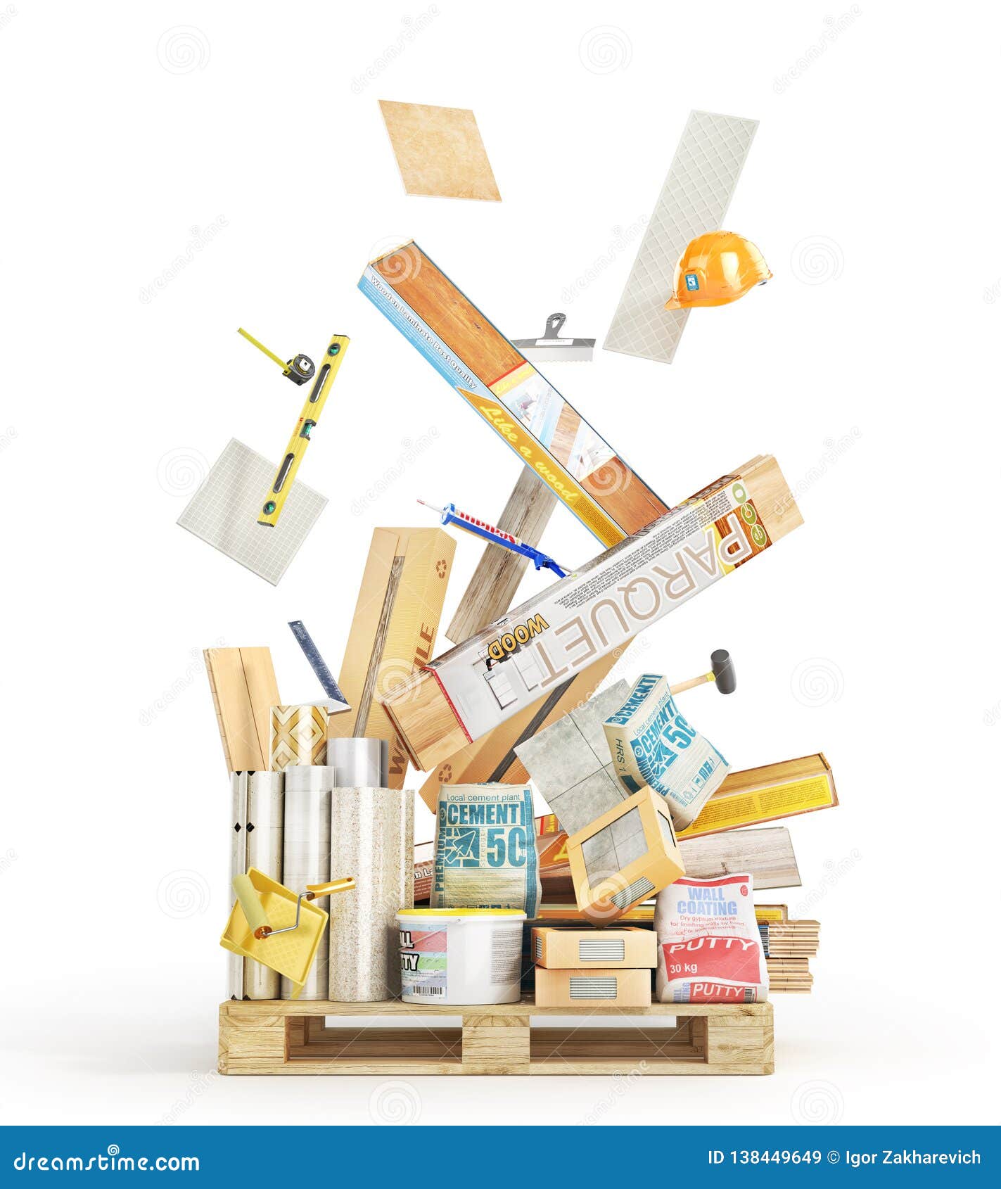 Different Floor Coating Materials Type Royalty-Free Cartoon ...