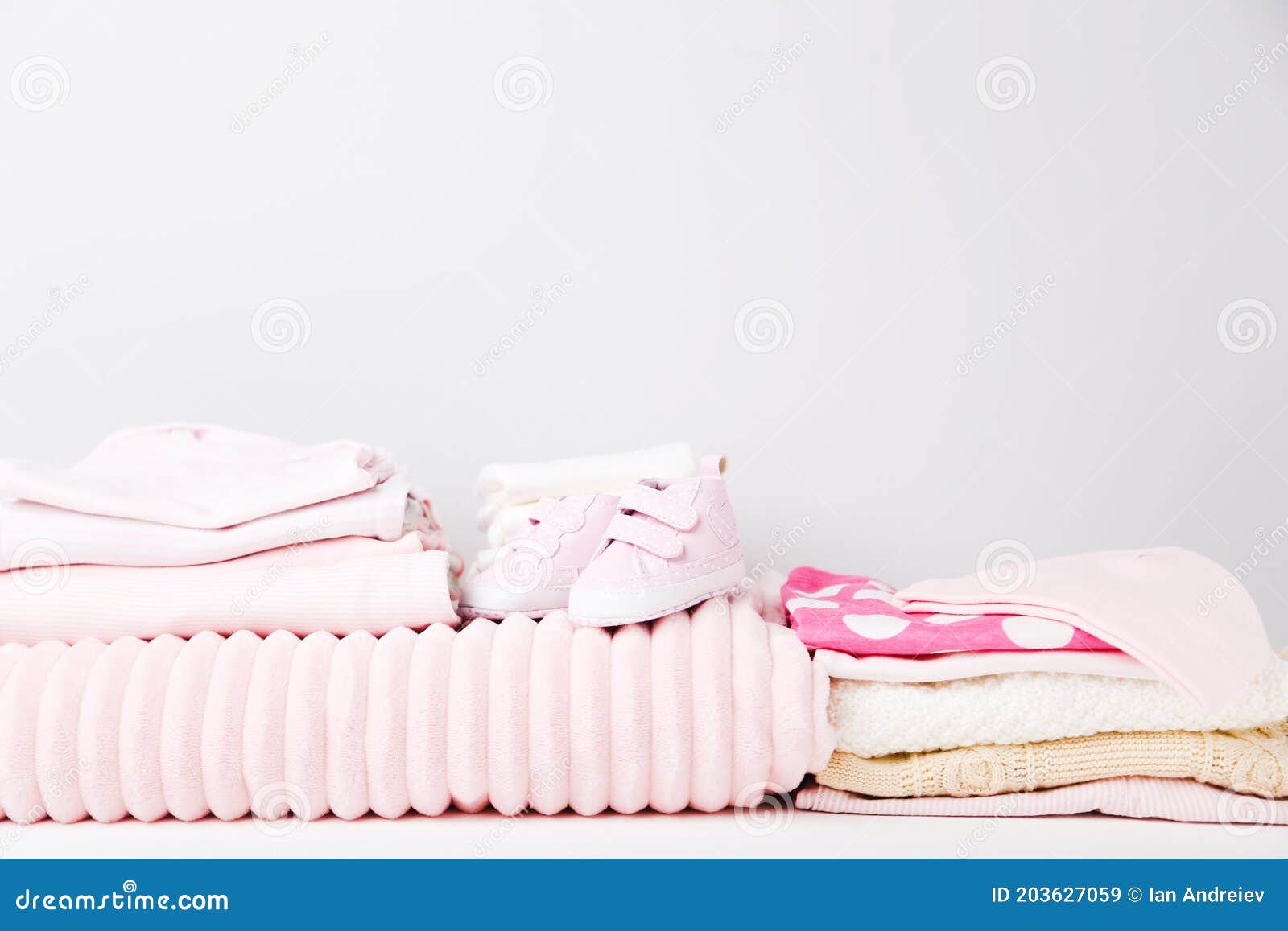 Different Folded Baby Clothes Stock Image - Image of childhood, modern ...