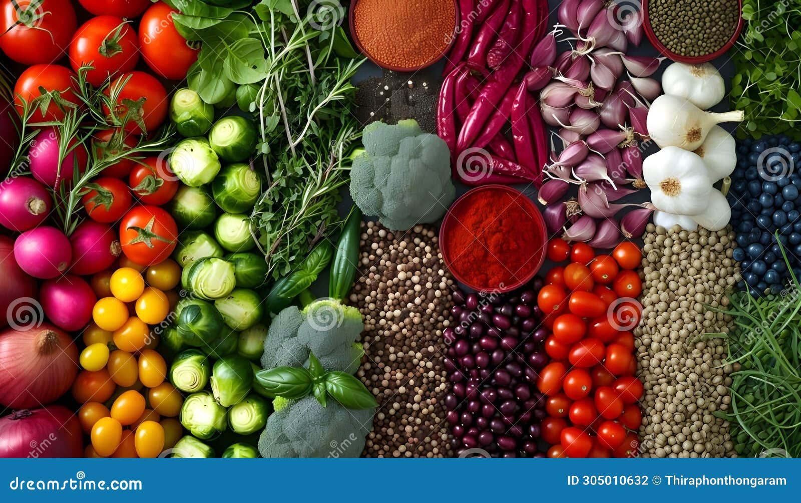 Different food ingredients stock photo. Image of health - 305010632