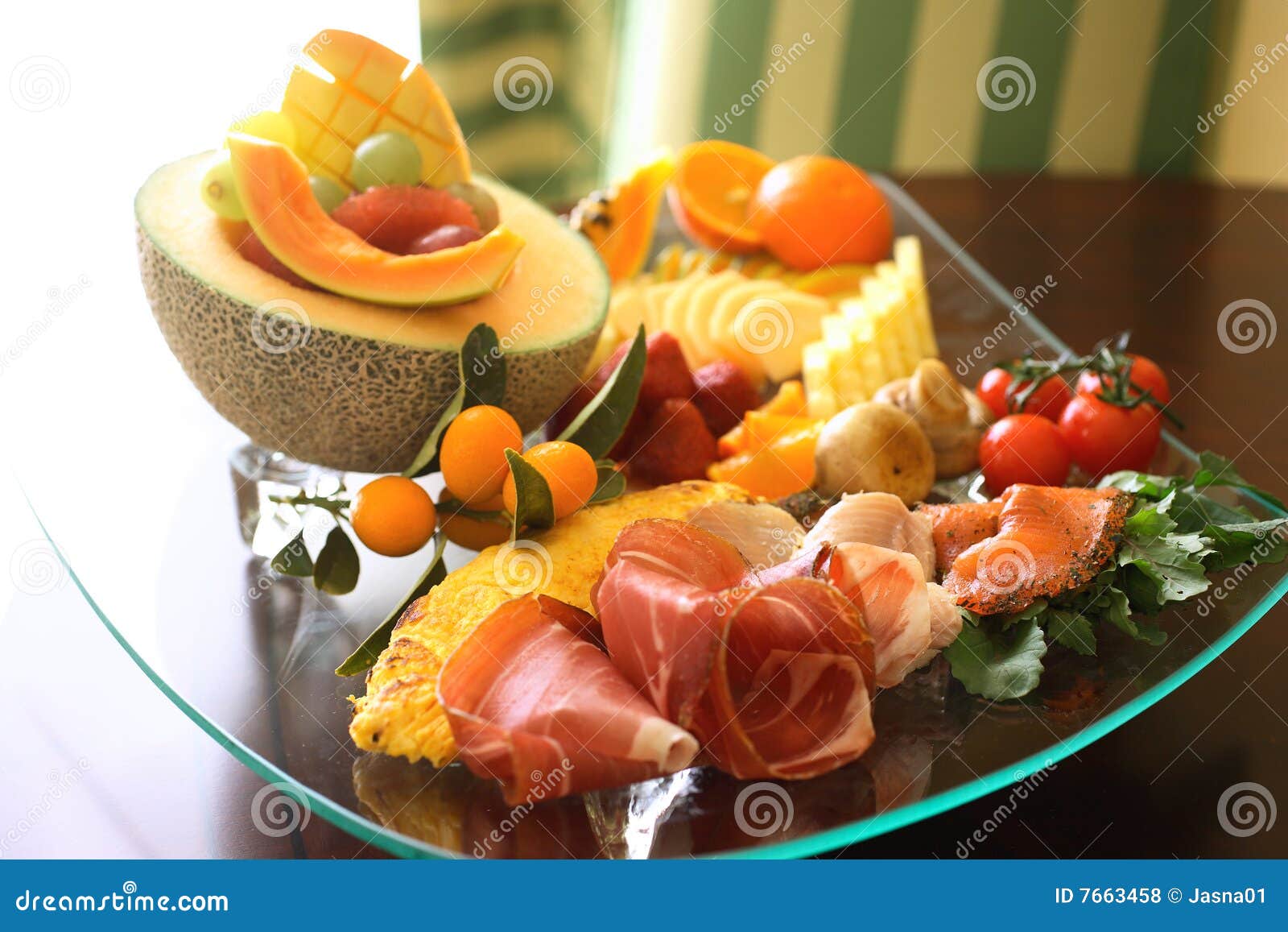 Different food on plate stock photo. Image of healthy - 7663458