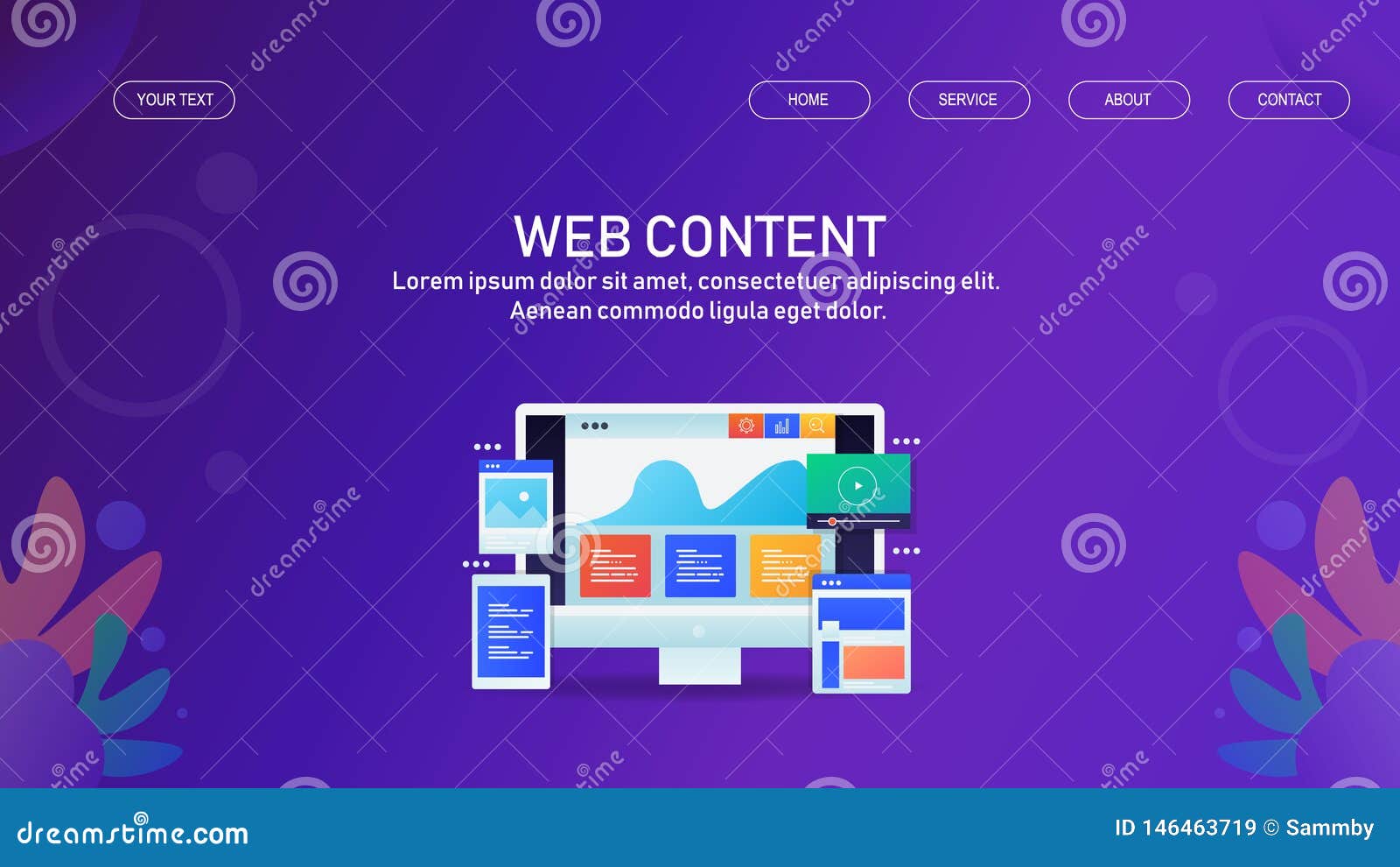 Different Formats of Web Content Displaying on Computer Screen, Web ...