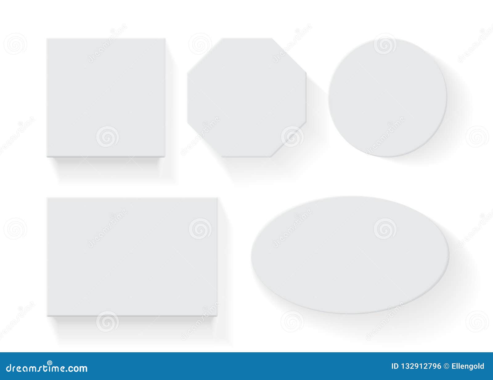 Different Forms of Boxes View from Above Stock Vector - Illustration of ...