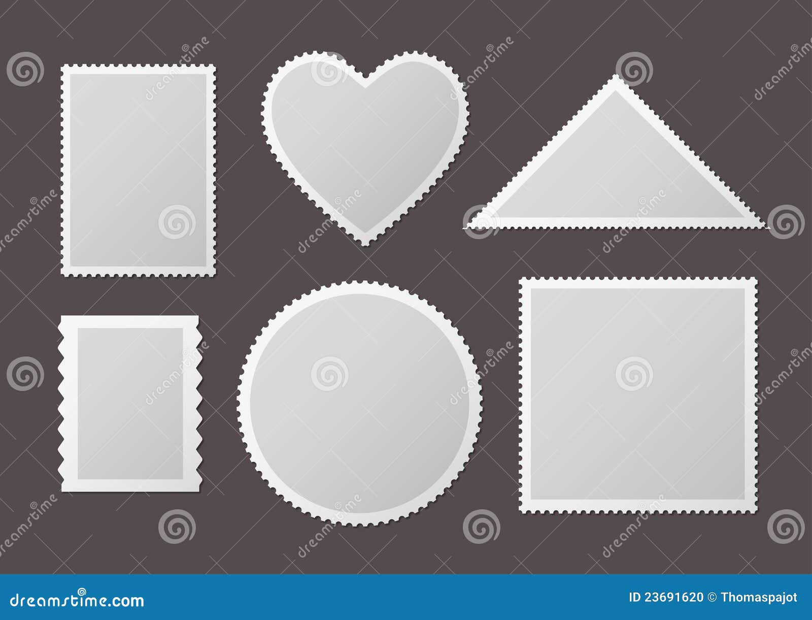 Different forms of stamps stock vector. Illustration of blank - 23691620