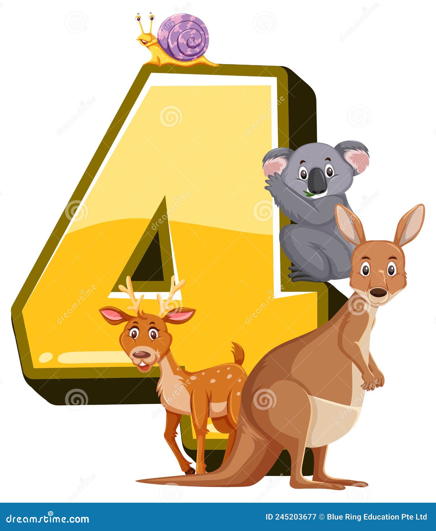 Four Animals, Coloring Page, Vector Icon | CartoonDealer.com #156810343