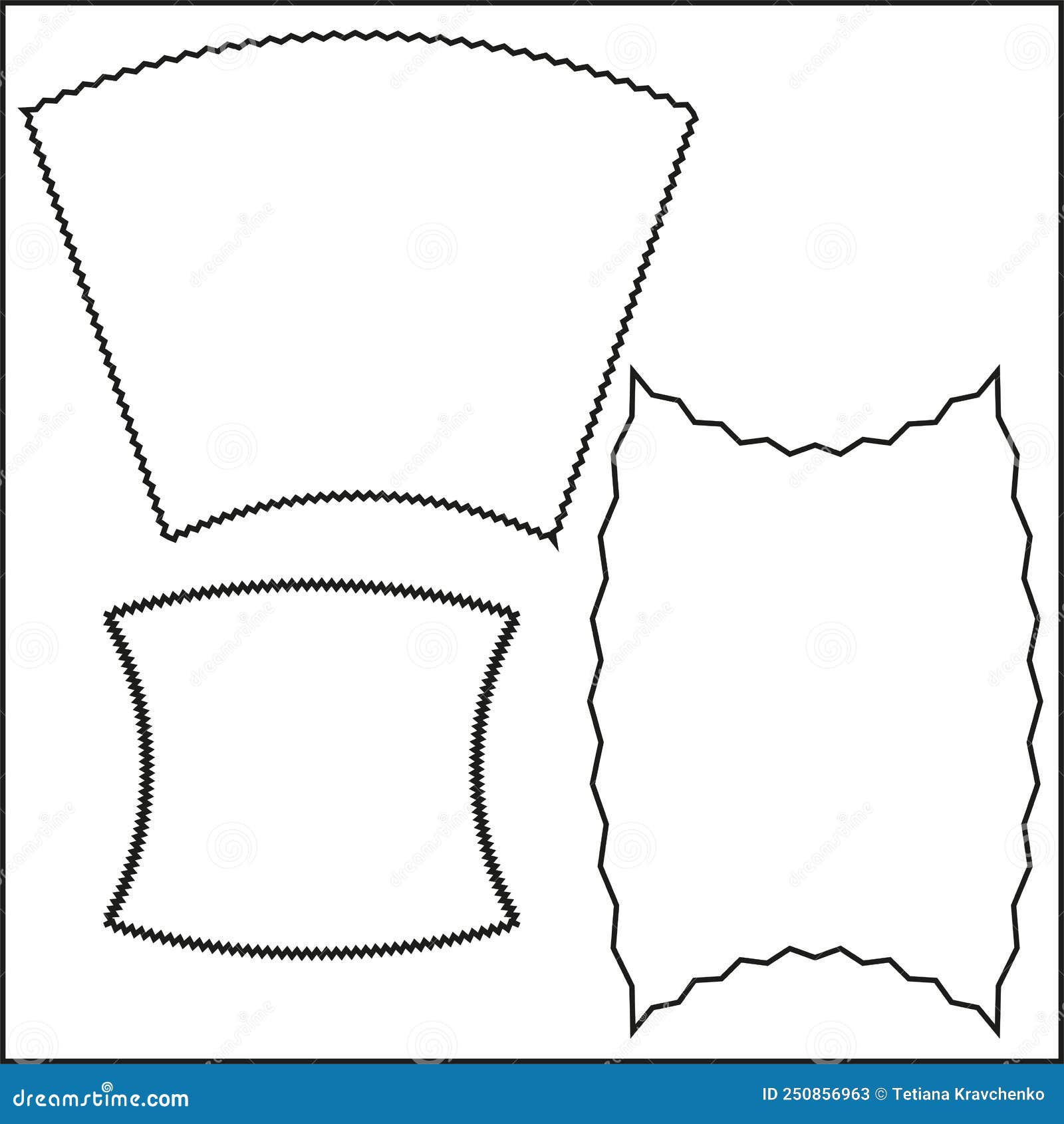 Different Frames in Cartoon Style. Contemporary Design. Square Frame ...