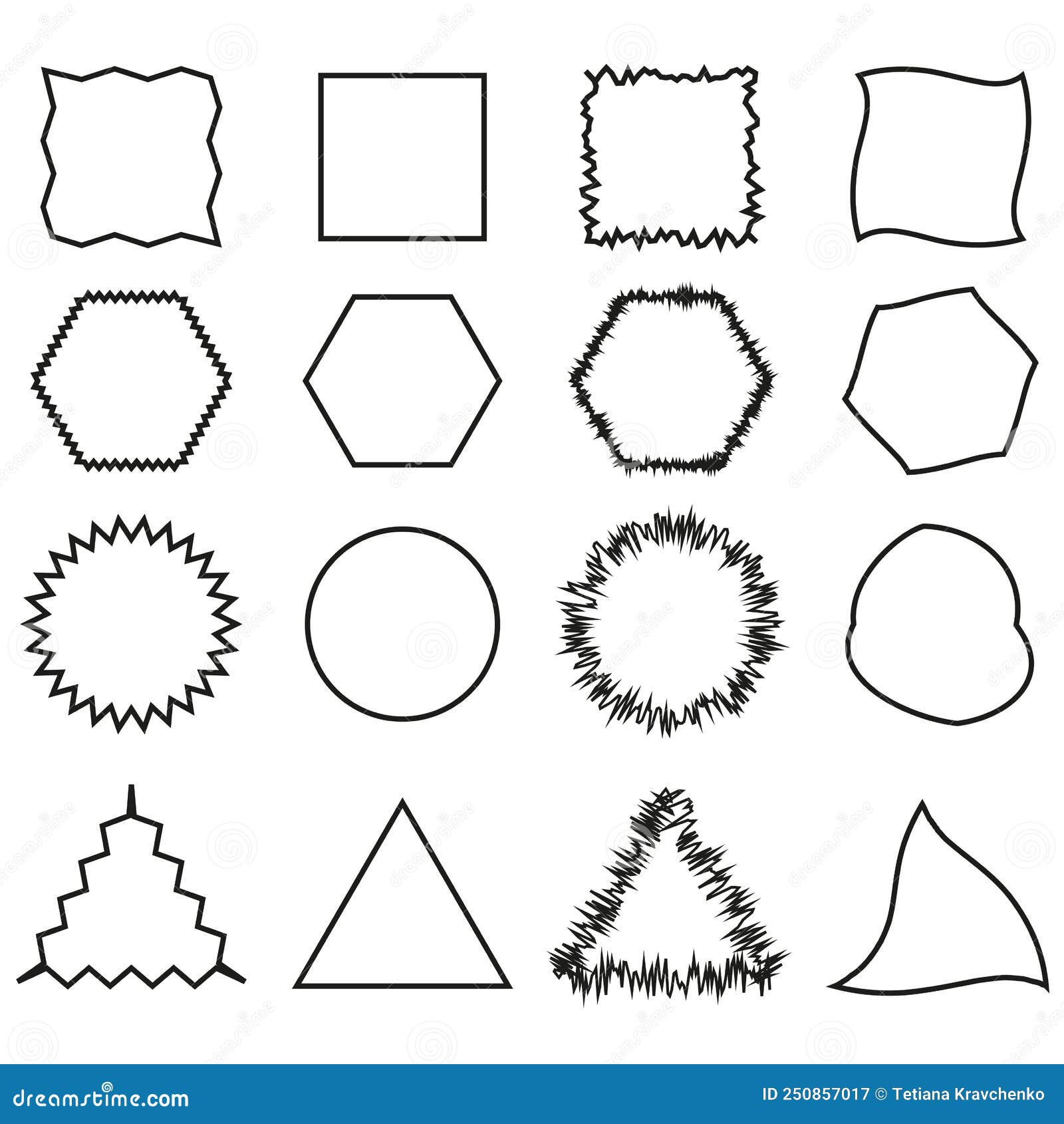 Different Frames in Cartoon Style. Contemporary Design. Square Frame ...