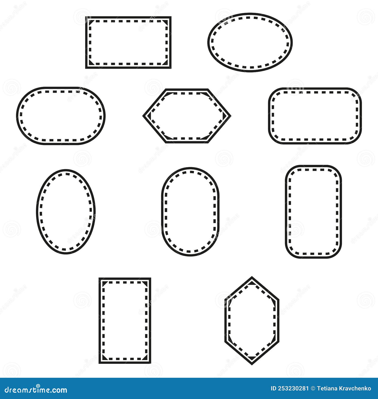 Different Frames Set. Vector Illustration. Stock Image Stock Vector - Illustration of shape ...