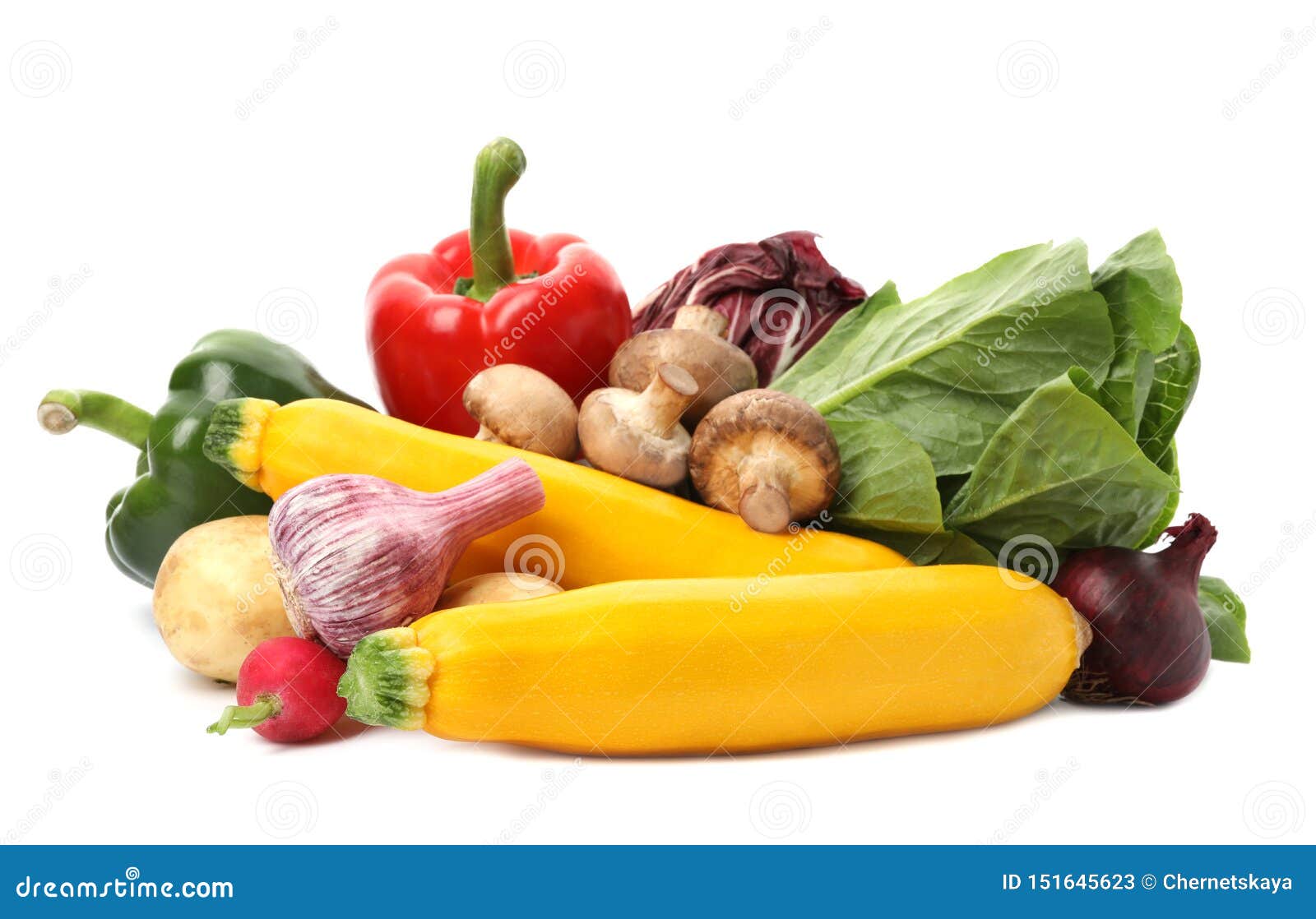 Different Fresh Ripe Vegetables Isolated Stock Image - Image of healthy ...