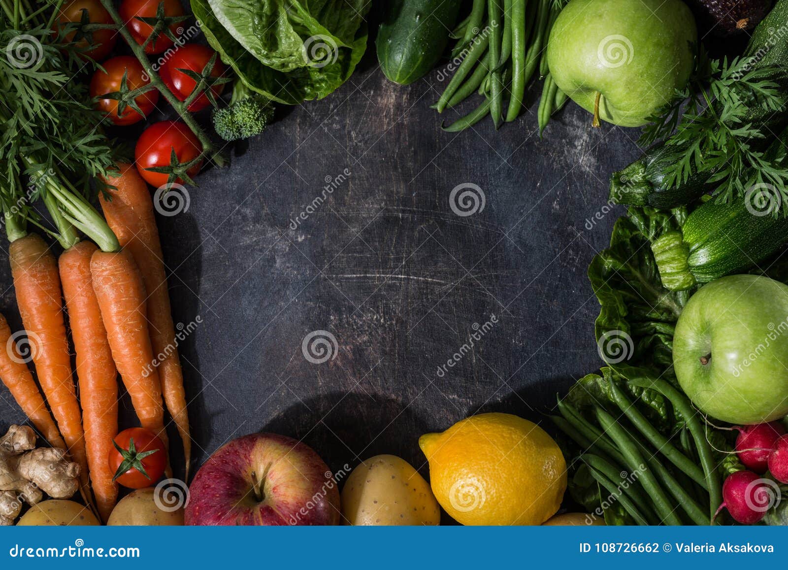 Different Fresh Vegetables on Rough Table Stock Photo - Image of ...