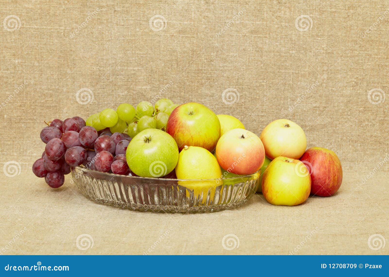 Different Fruits Arranged on Plate Stock Image - Image of dessert ...