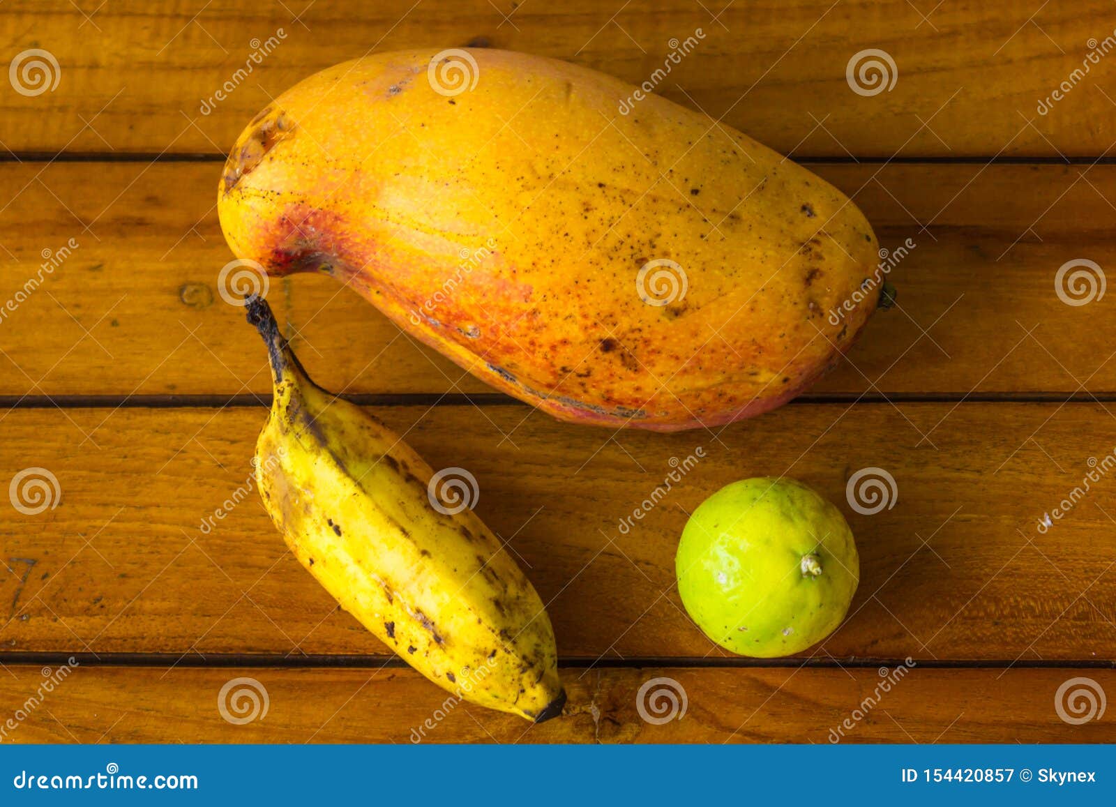 Different Fruits on Table. the Top View Stock Image - Image of ...