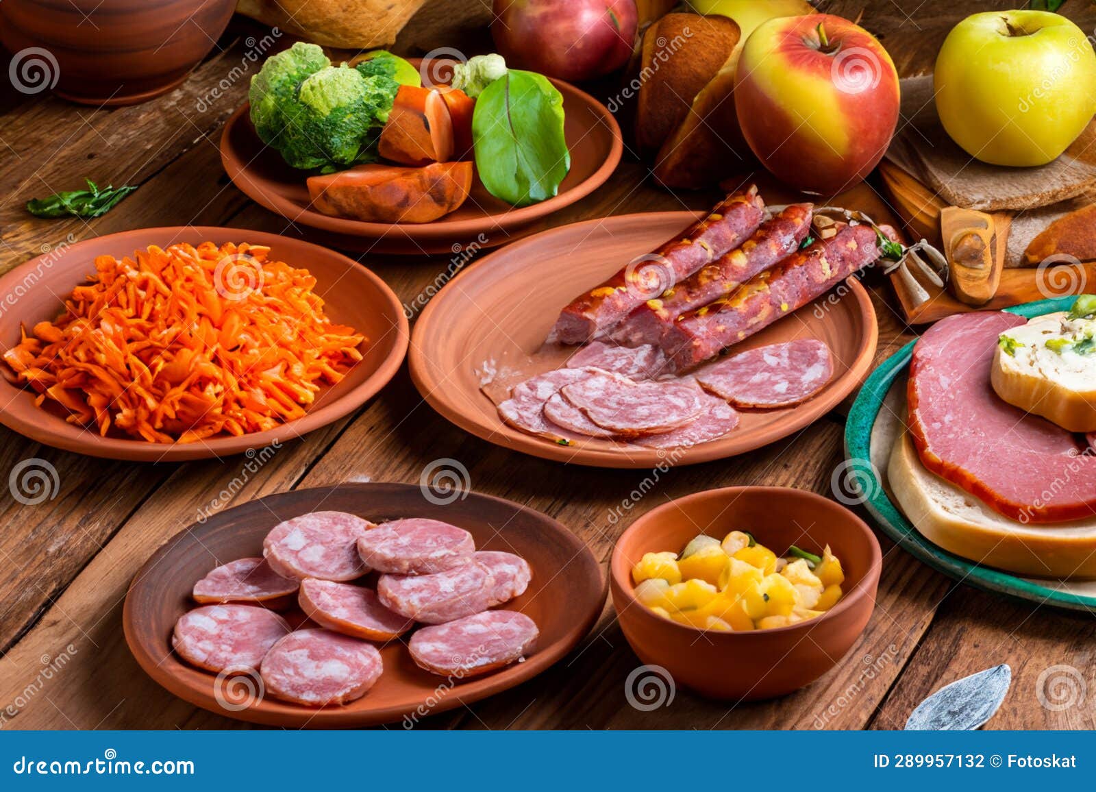 Rural Dinner stock photo. Image of yellow, wooden, country - 289957132