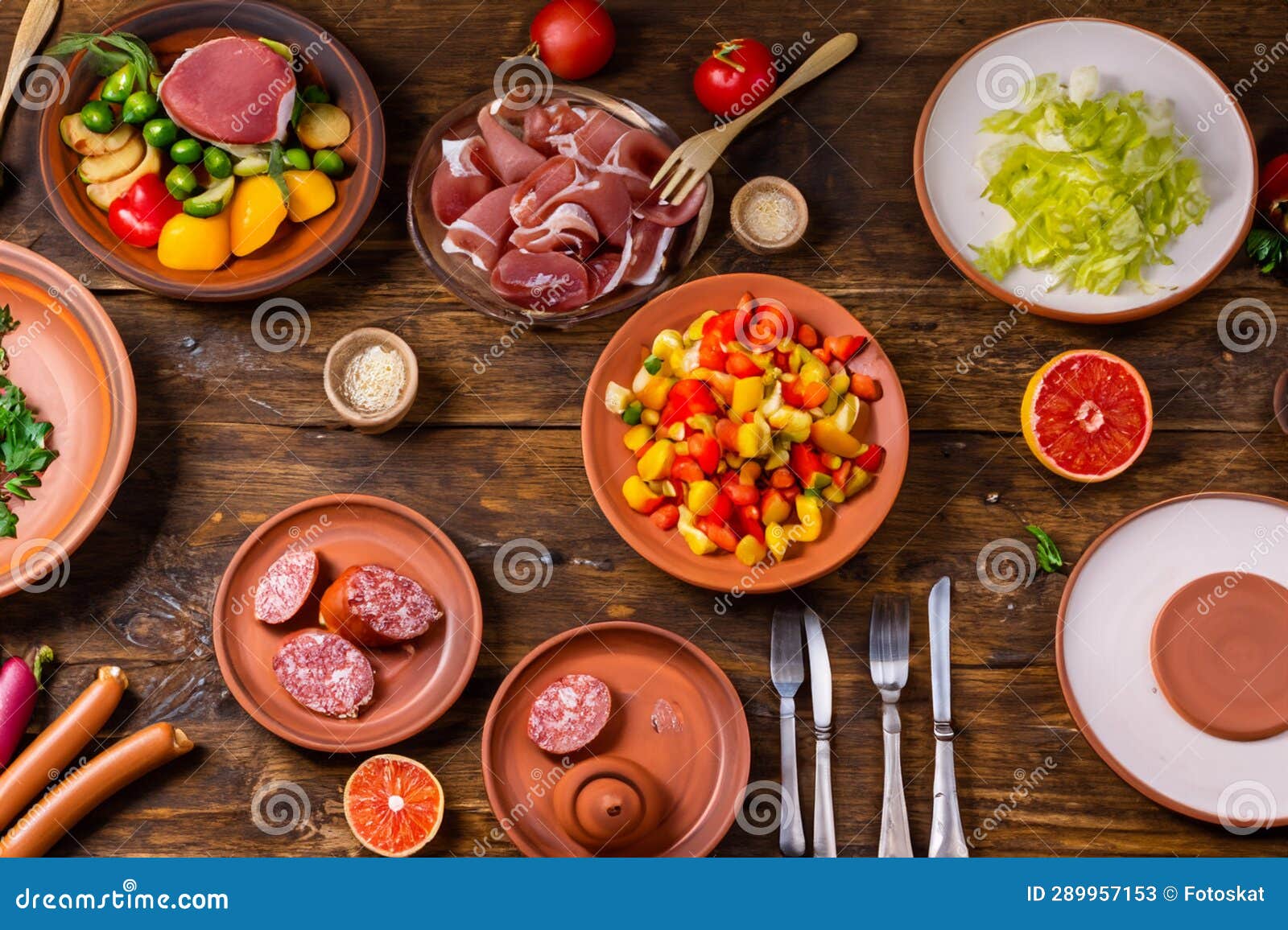 Rural Dinner stock image. Image of rustic, tradition - 289957153