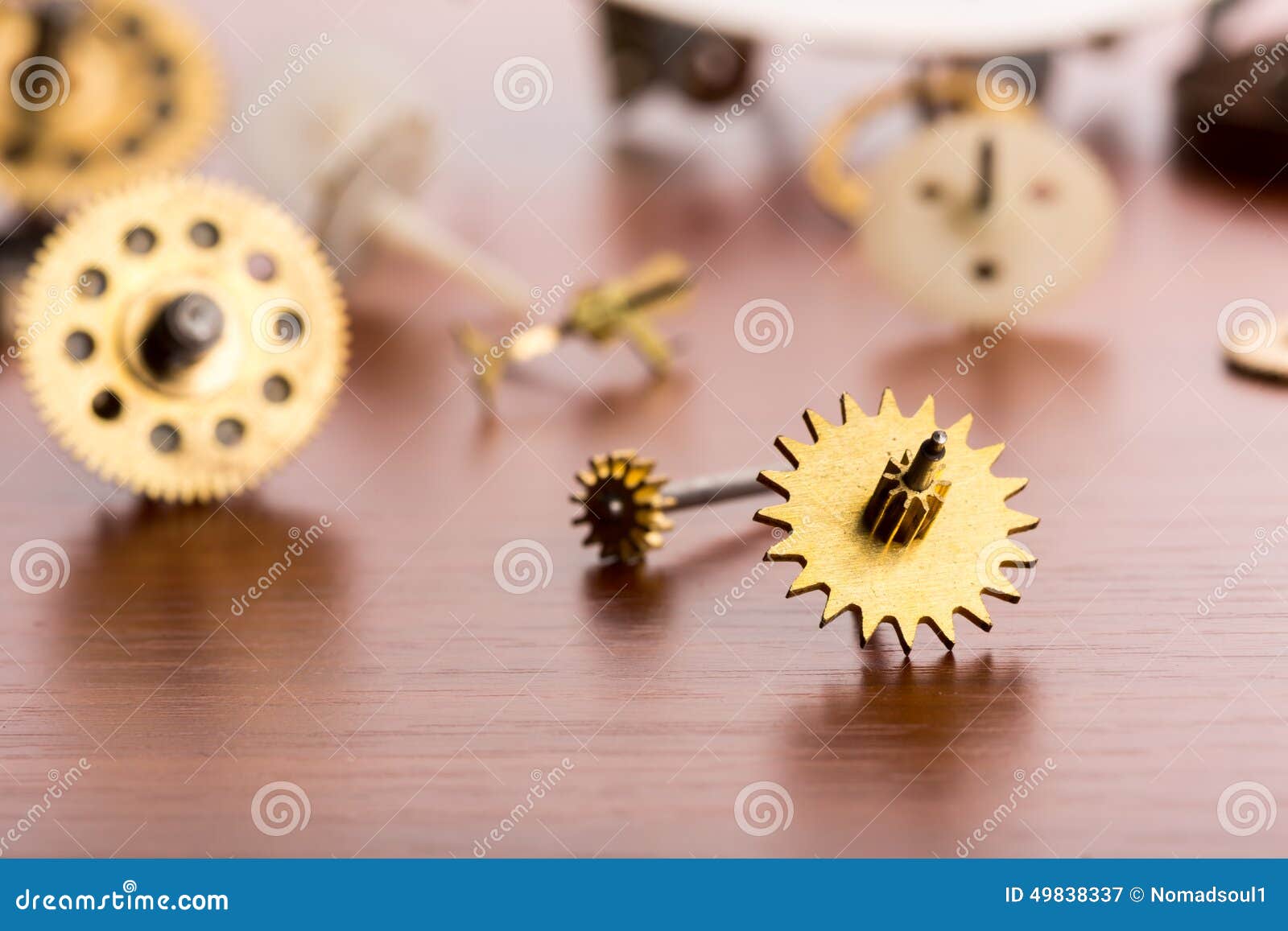 Different Gears on the Table Closeup Stock Image - Image of cogwheel ...