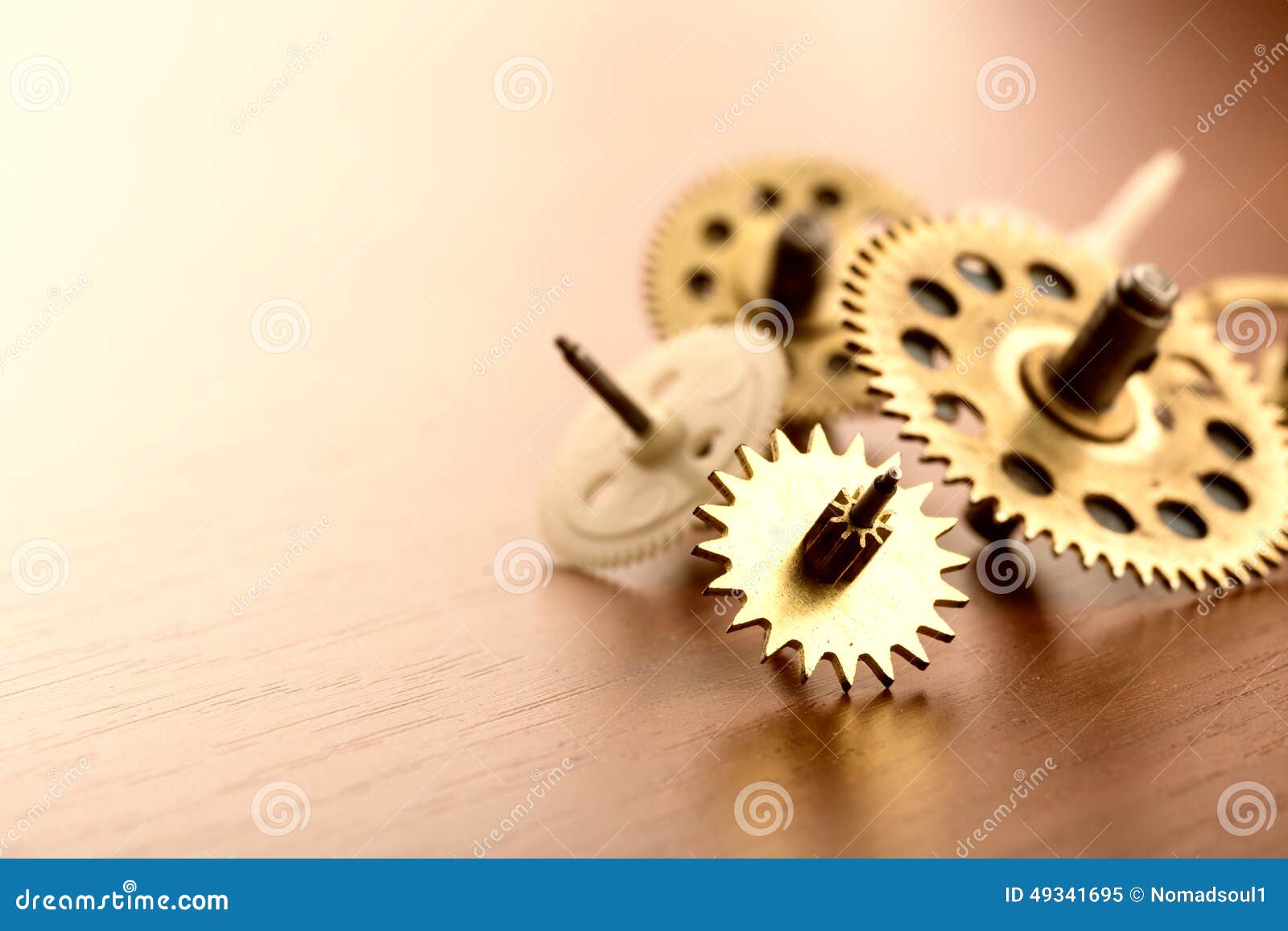 Different Gears on the Table Stock Image - Image of quality, rust: 49341695