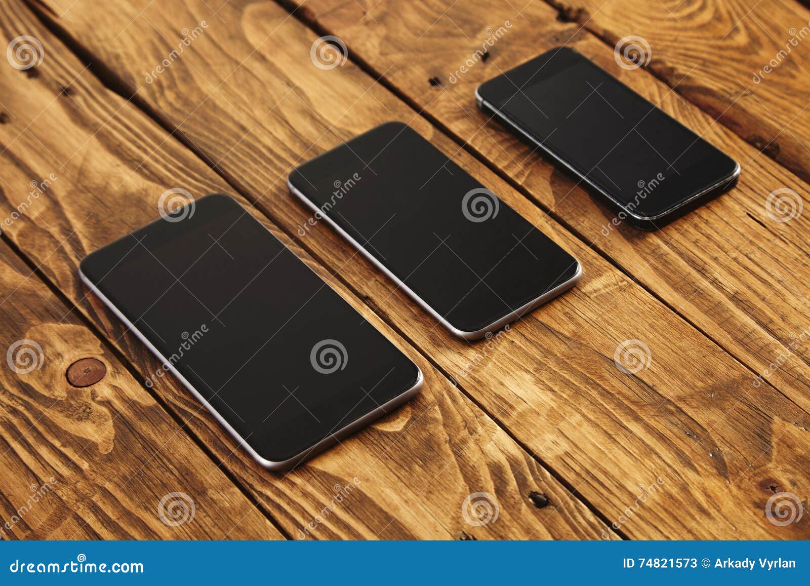Different Generations of Modern Smartphones Isolated Stock Image ...