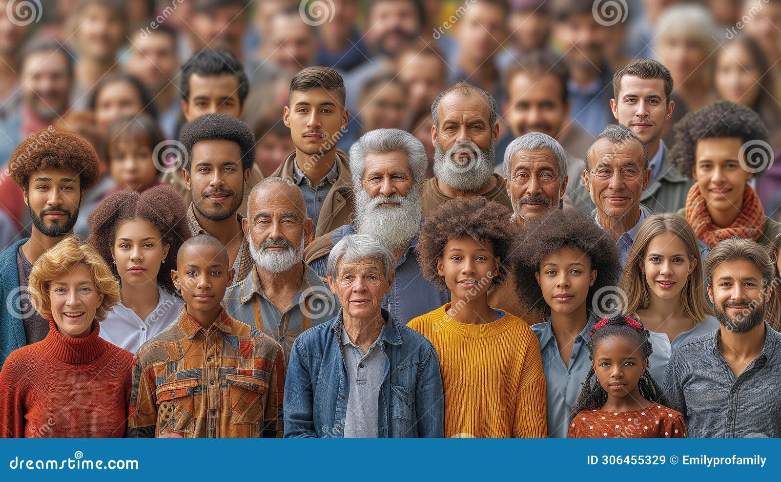 Different Generations Smiling Together, Emphasizing Power of Diversity ...