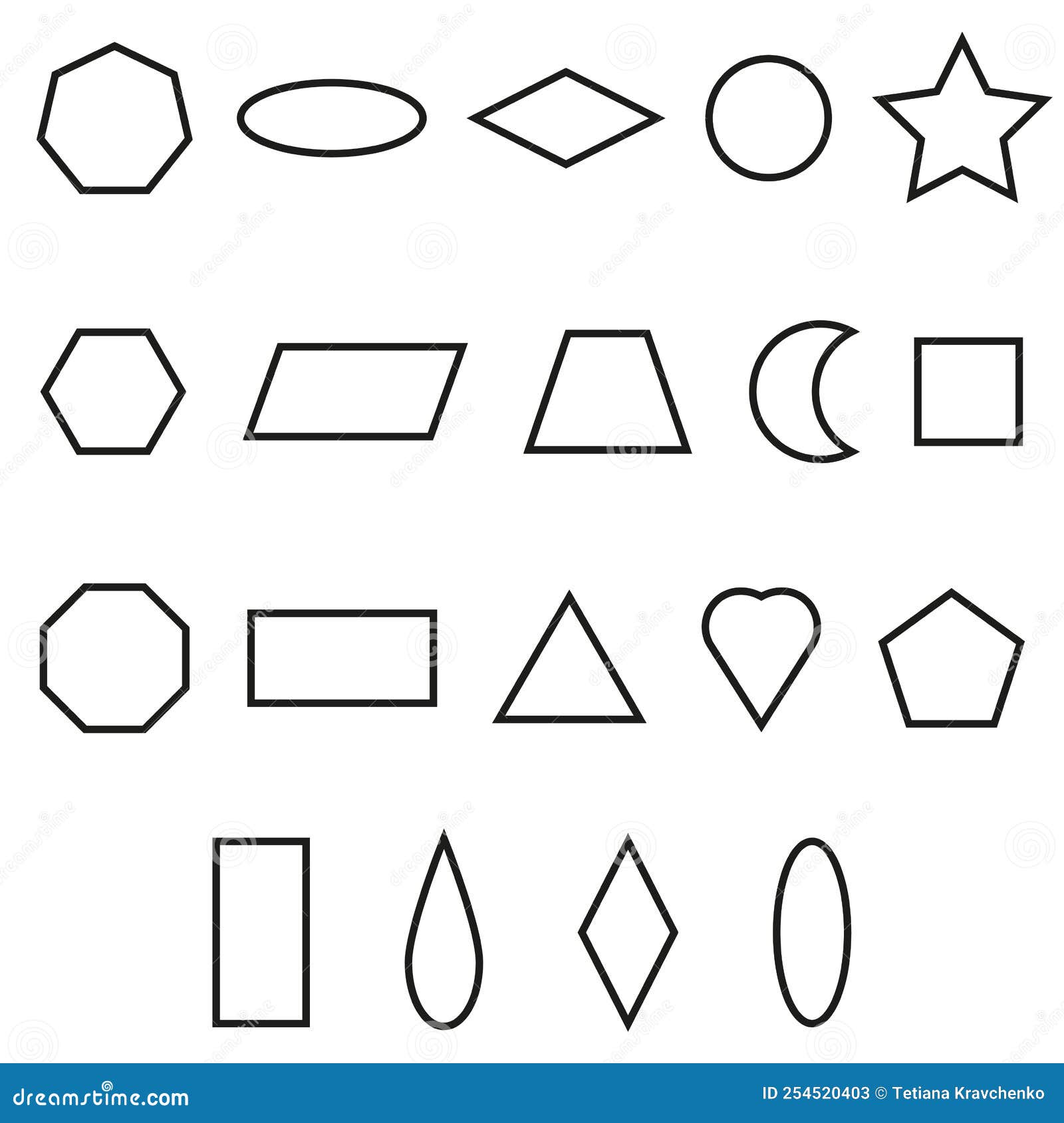 Different Geometric Shapes Lines. Vector Illustration. Stock Image ... Different Geometric Shapes Lines. Vector Illustration. Stock Image ...