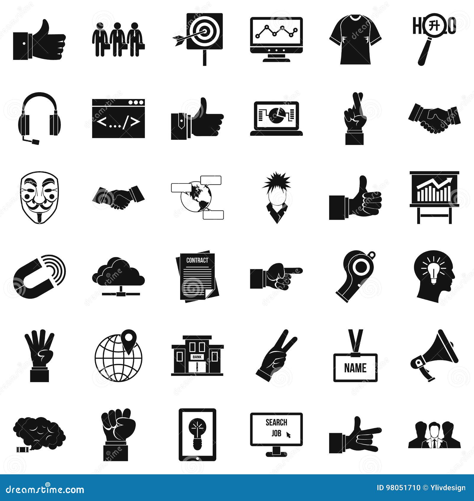 Different Gesture Icons Set, Simple Style Stock Vector - Illustration ...