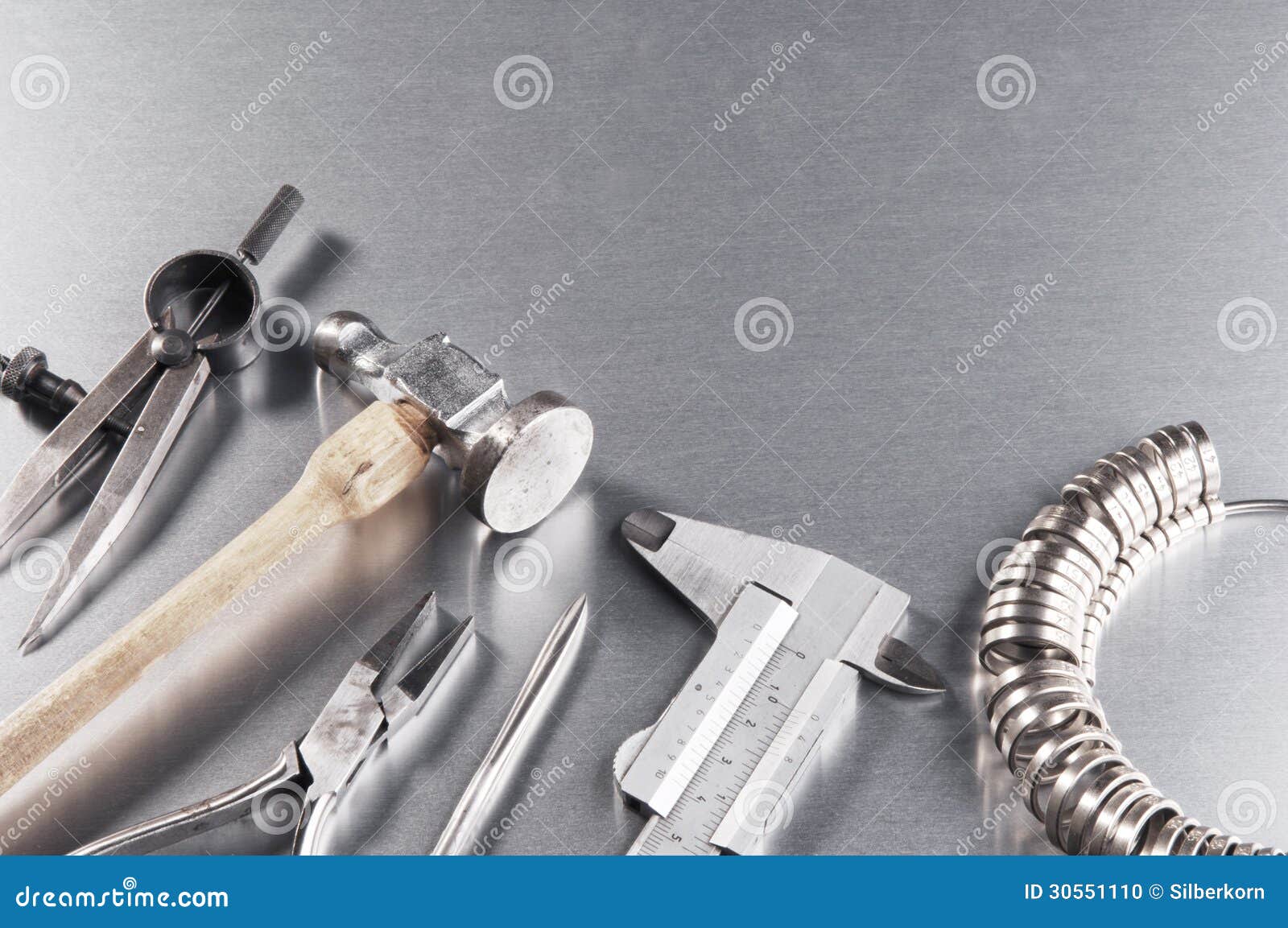 Different Goldsmith S Tools Stock Photo - Image of goldsmith, calliper ...