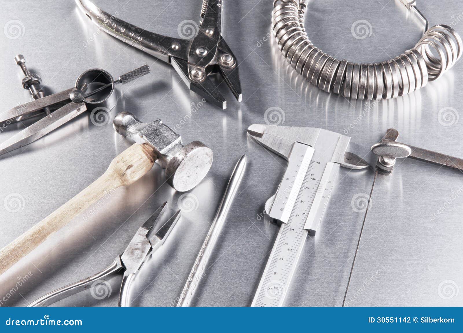 Different Goldsmith S Tools Stock Photo - Image of vernier, measurement ...
