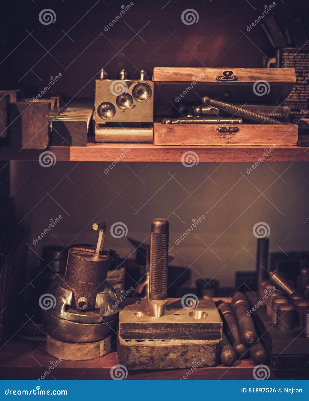 Different Goldsmiths Tools on the Jewellery Workplace Stock Photo ...