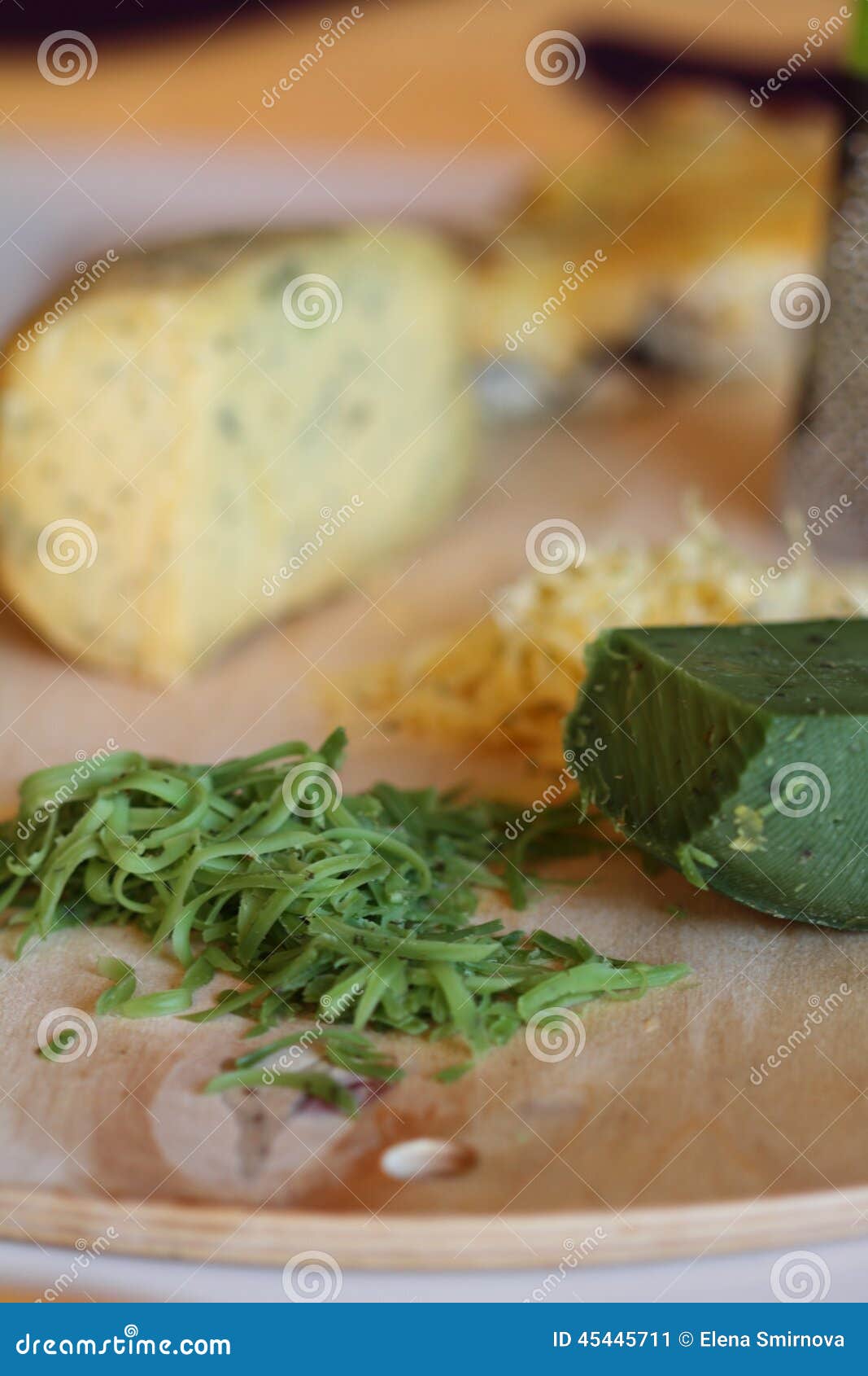 Different grades of cheese stock image. Image of green - 45445711