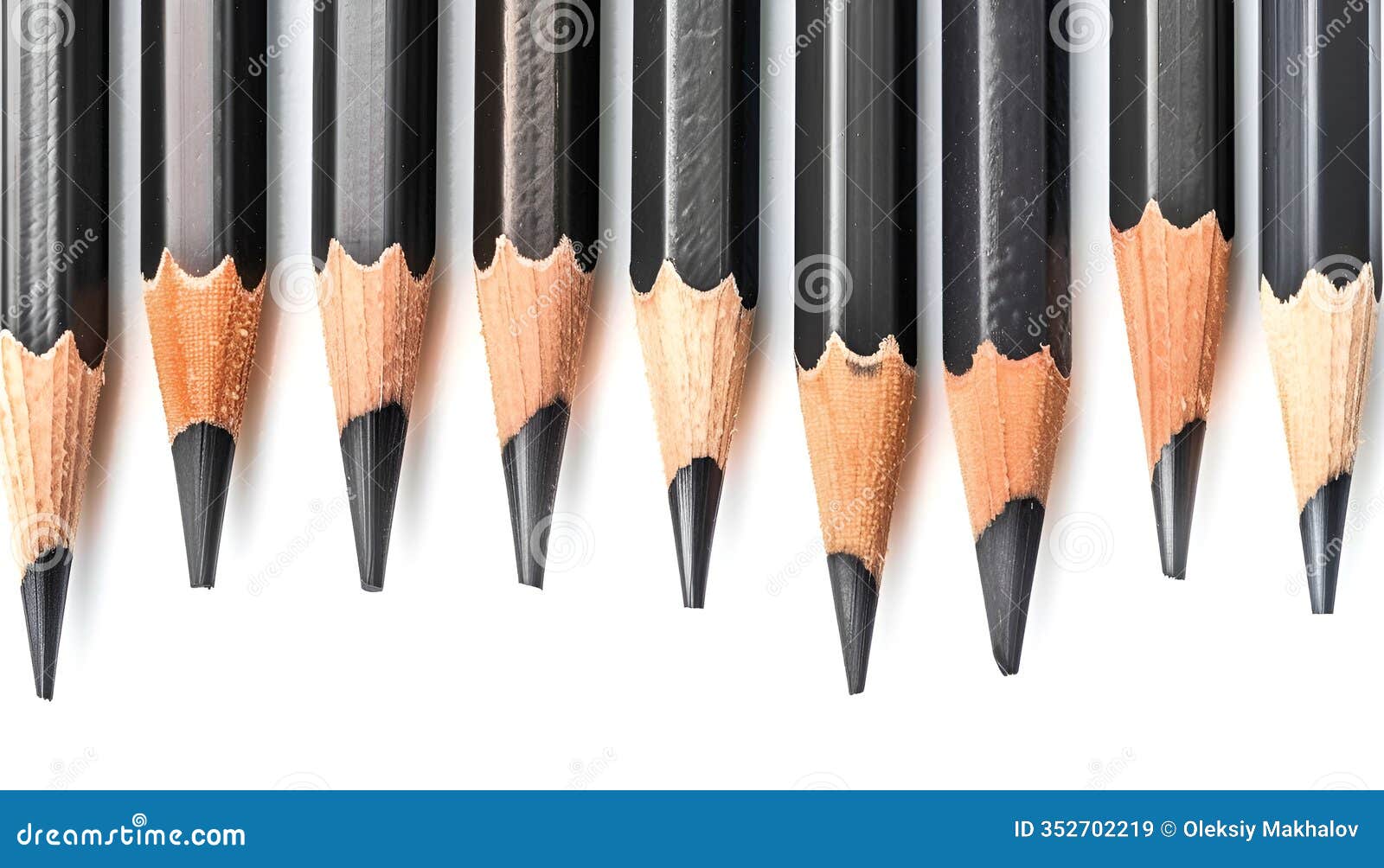 Different Graphite Pencils Isolated on White, Set Stock Image - Image ...