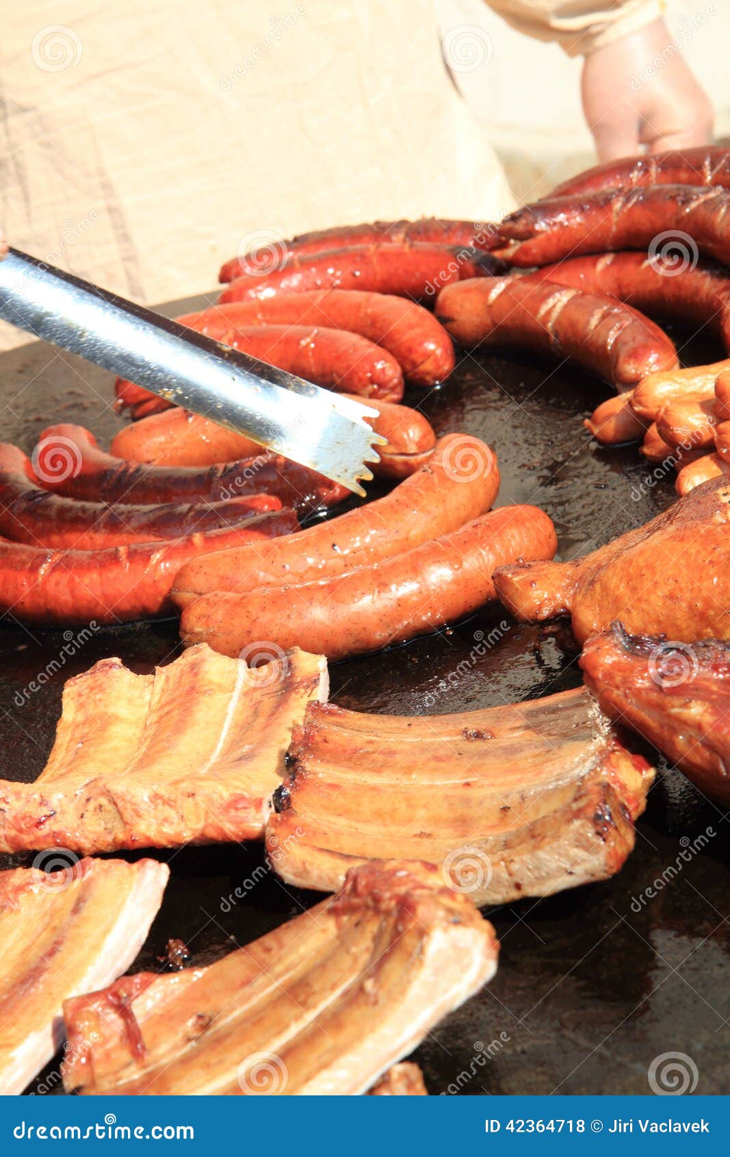 Different grilled meat stock photo. Image of smoke, grilled - 42364718