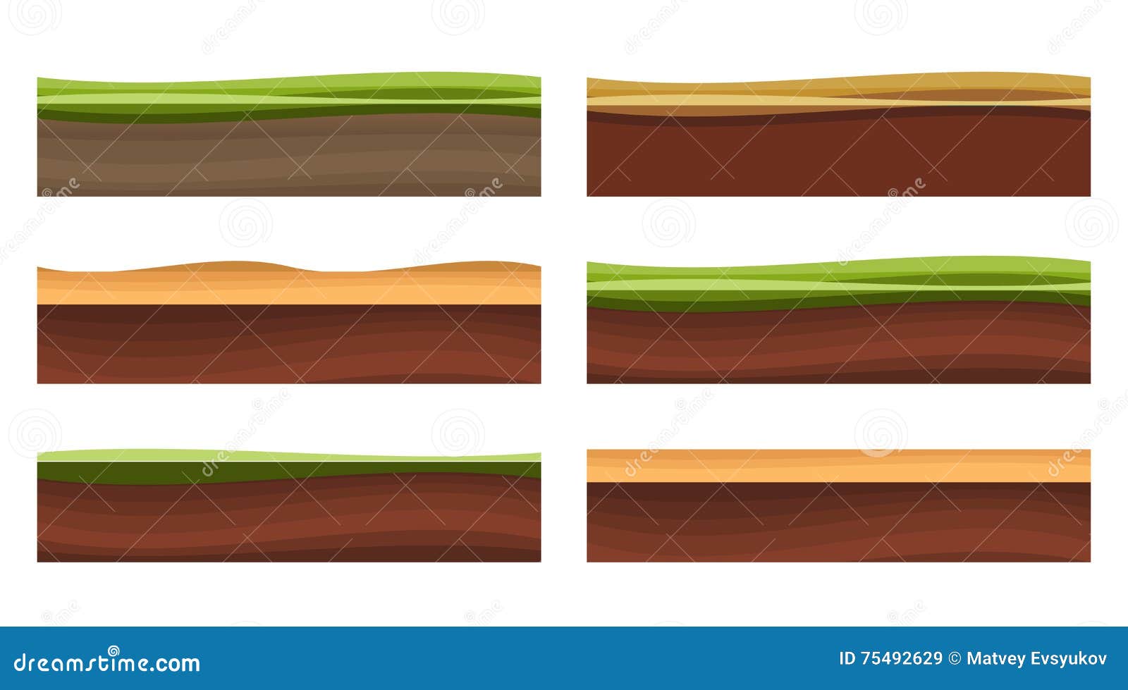 Different Ground Platformer Level Floor Design Stock Illustration ...