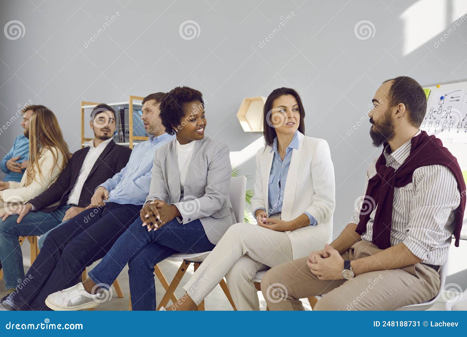 Different Groups of People Communicate with Each Other during Business ...