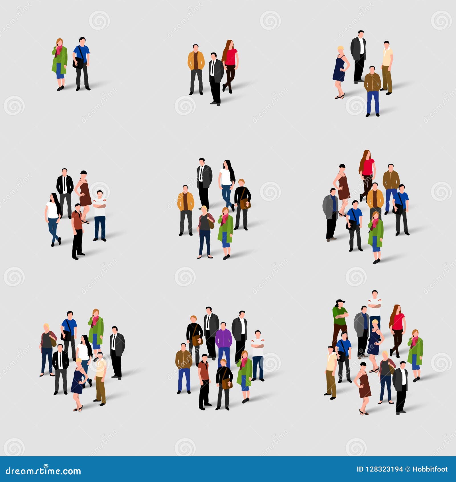 Different Groups Of People, Crowd, Infographics Vector Illustration ...