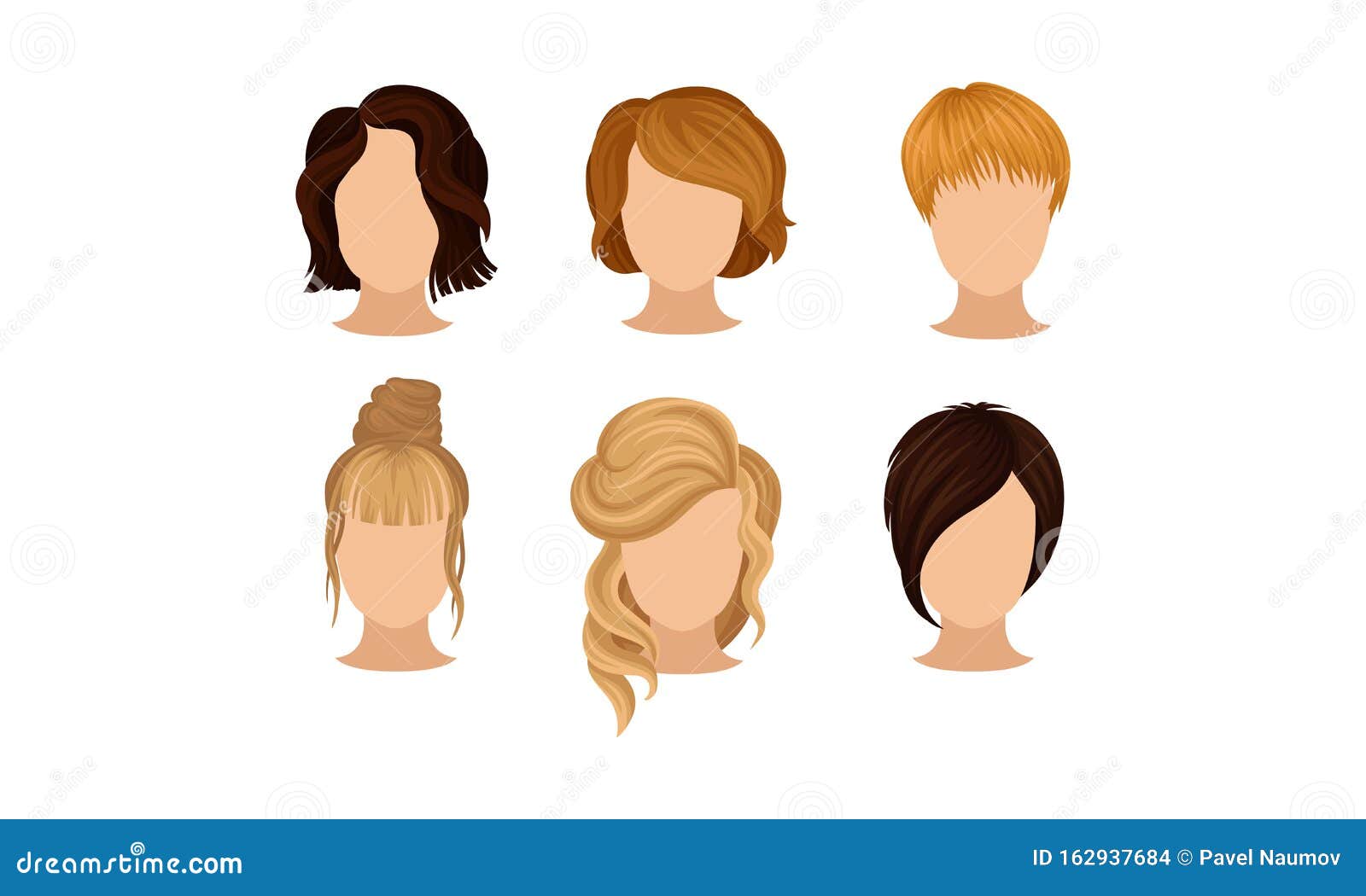 Different Hairstyles Vector Illustrated Set. Woman Hairdo Concept Stock ... Different Hairstyles Vector Illustrated Set. Woman Hairdo Concept Stock ...