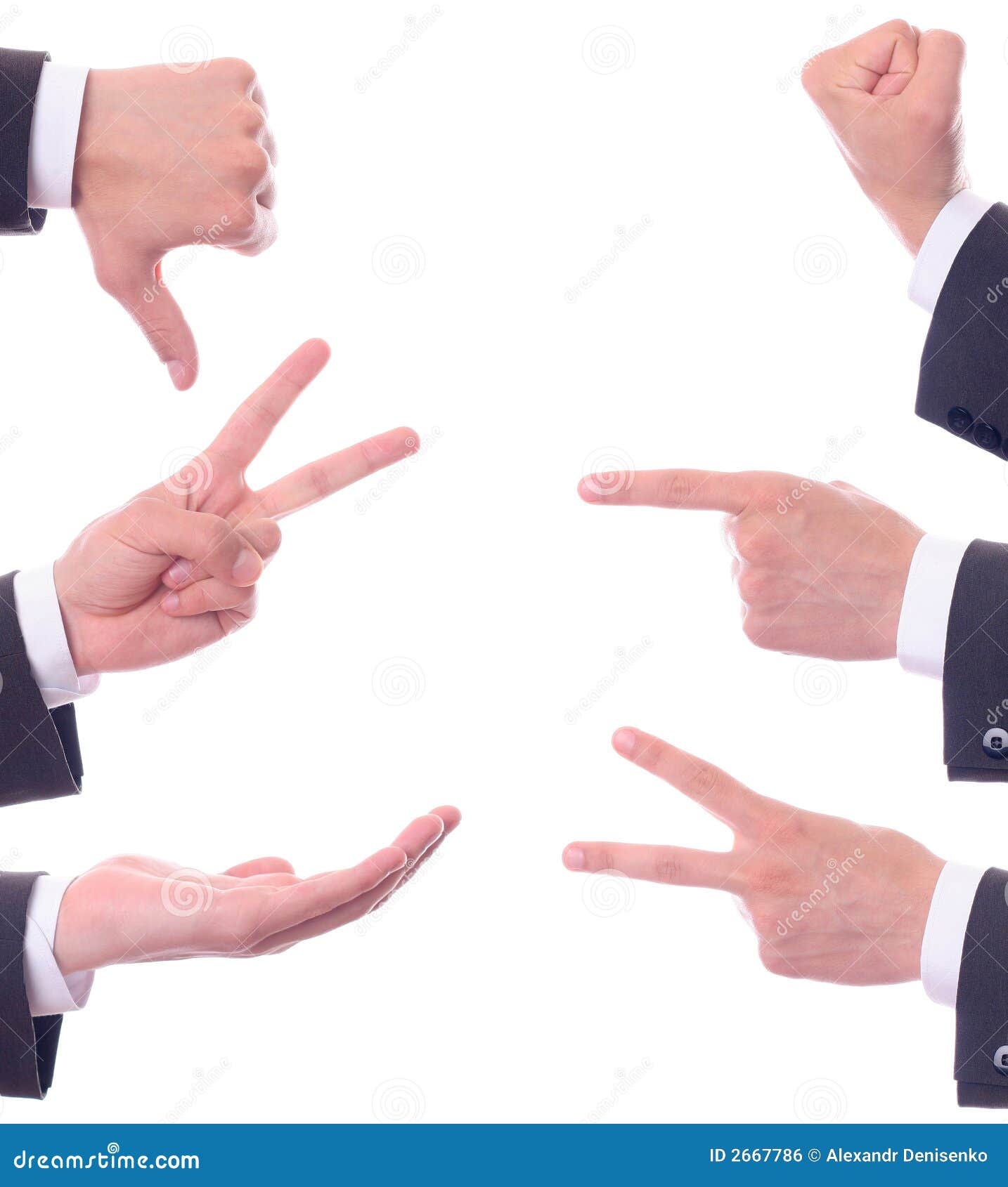 Different Hand's Gestures Royalty Free Stock Image - Image: 2667786
